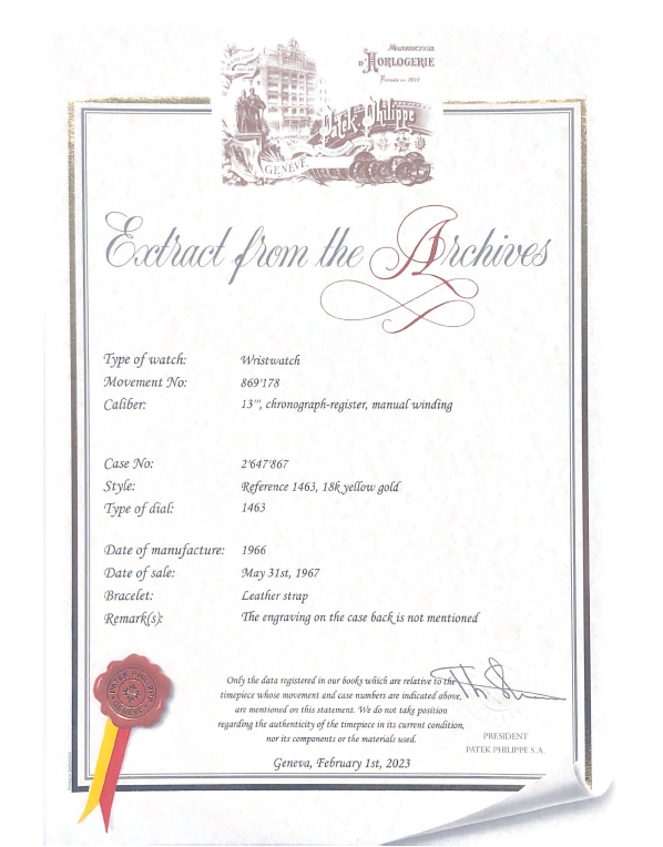 'Pulsometer' reference 1463 Montre bracelet chronographe en or jaune et ...