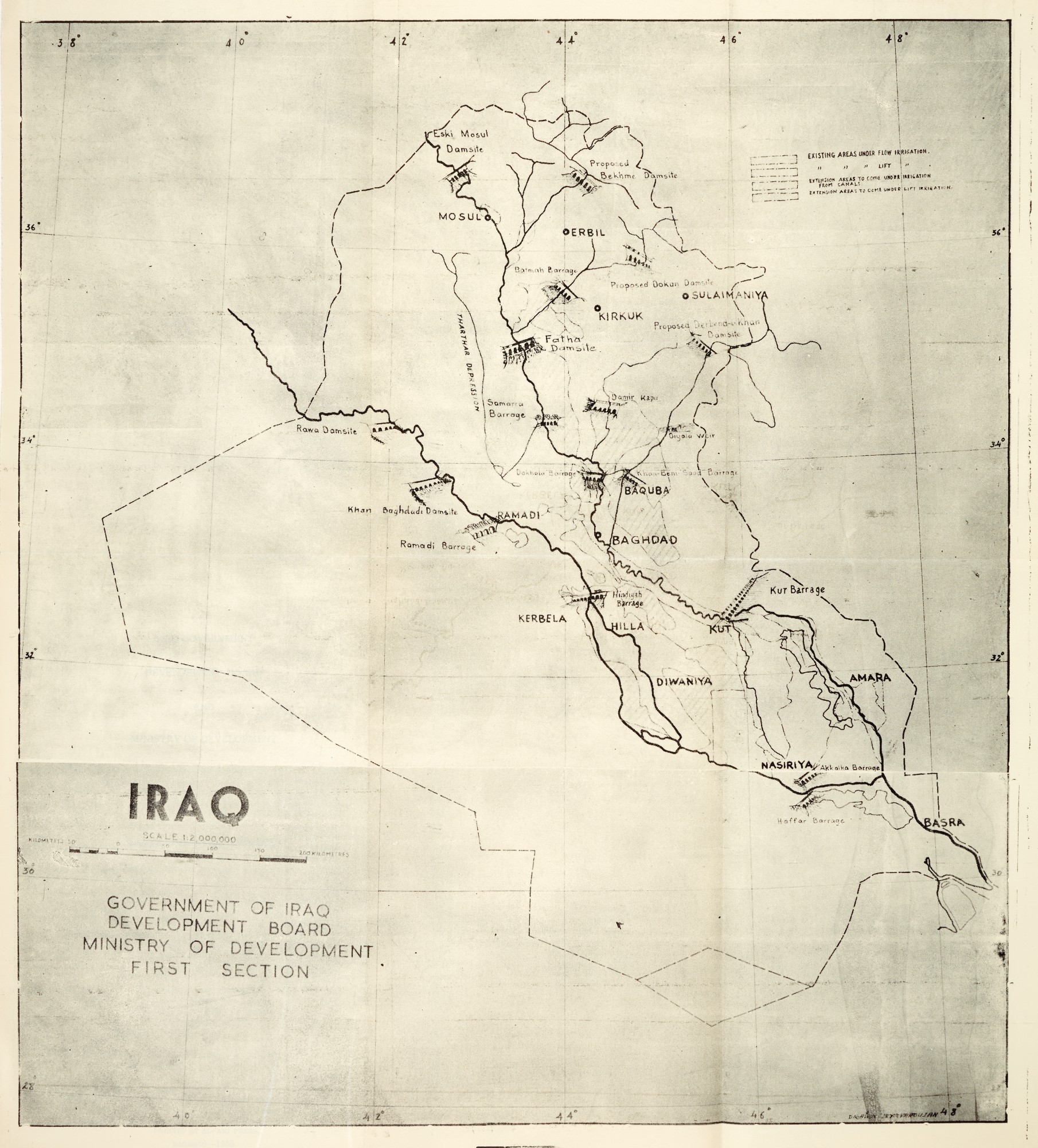 Iraq Construction works & photos plus 2 maps, 1955 | Travel, Atlases ...
