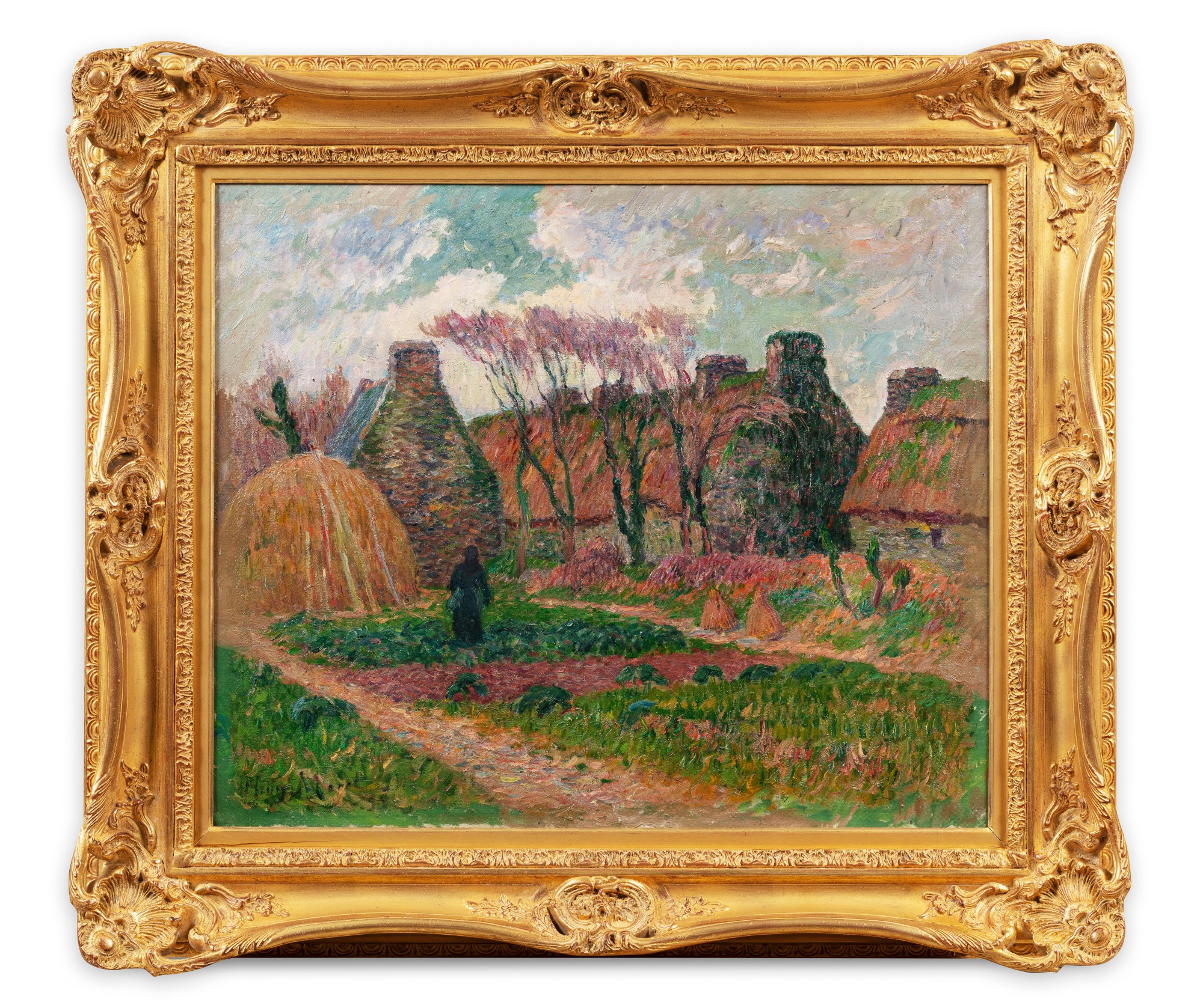 Chaumières en Bretagne, couleurs d'automne | Art Impressionniste et ...