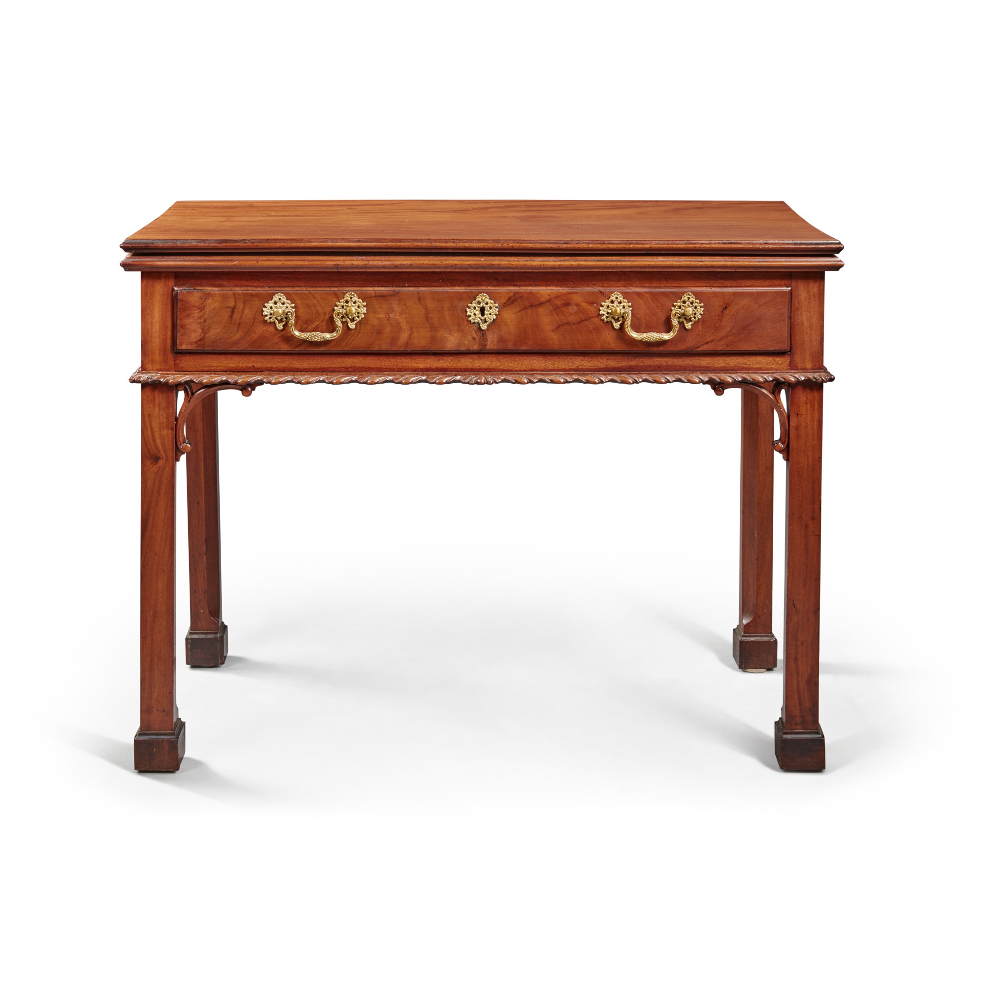 Very Fine and Rare Chippendale Carved and Figured Mahogany Games Table ...