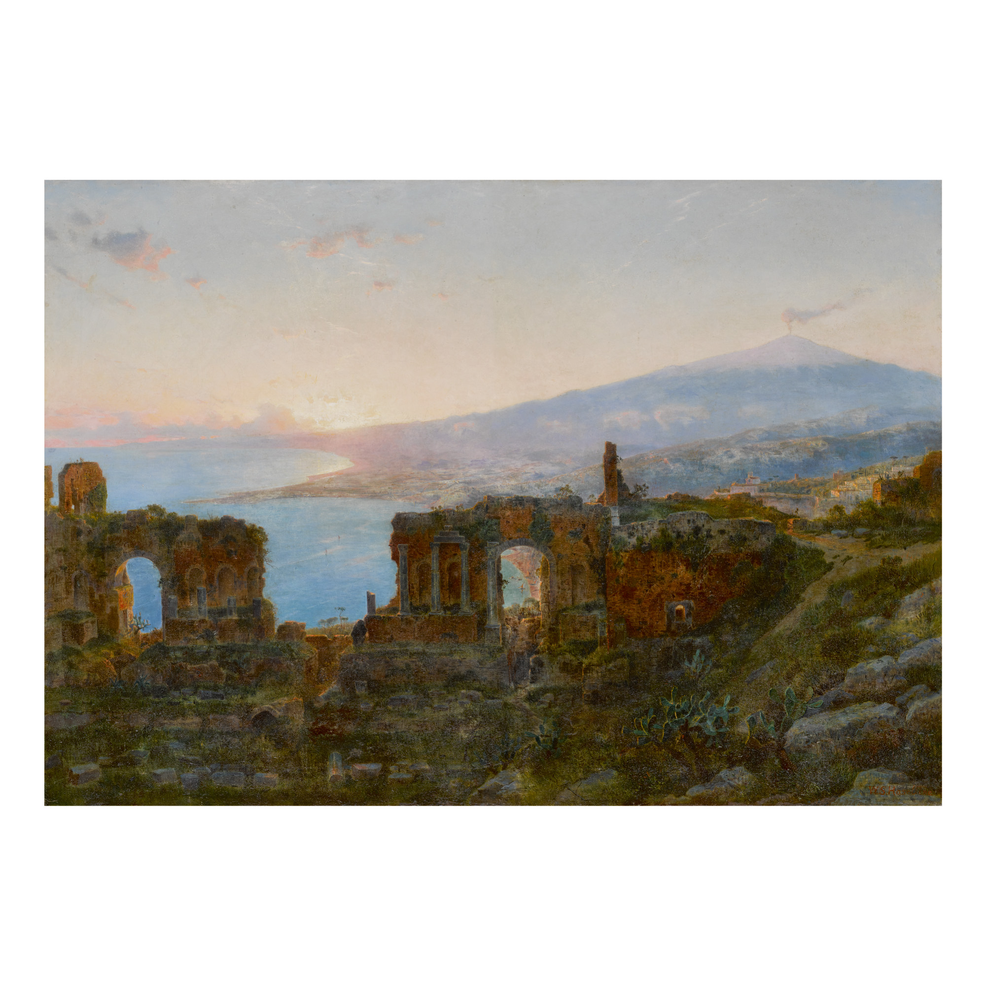WILLIAM STANLEY HASELTINE | MT. ETNA FROM TAORMINA | American Art ...