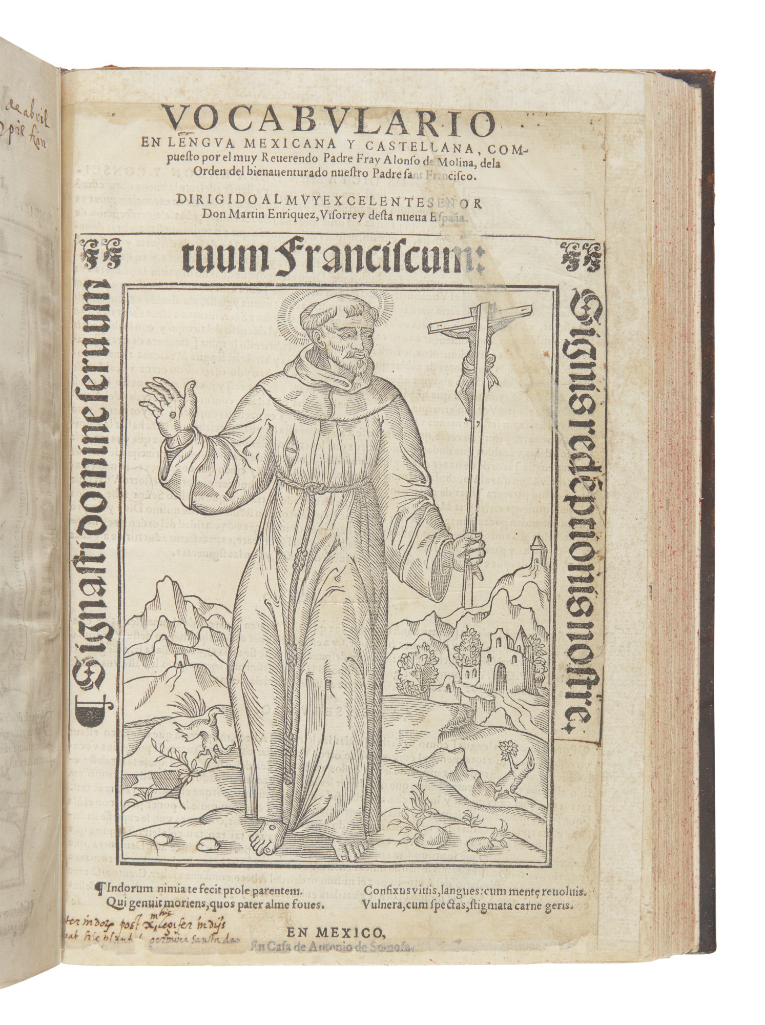 [MEXICAN INCUNABLE] Vocabulario de Alonso Molina. México, Antonio de ...