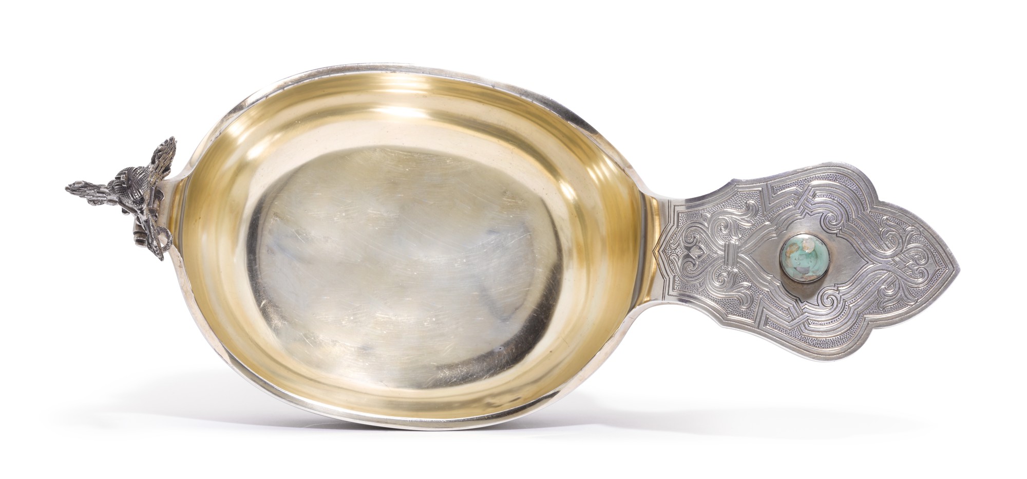 A Russian gem-set and silver-gilt kovsh, Grachev Brothers, St ...