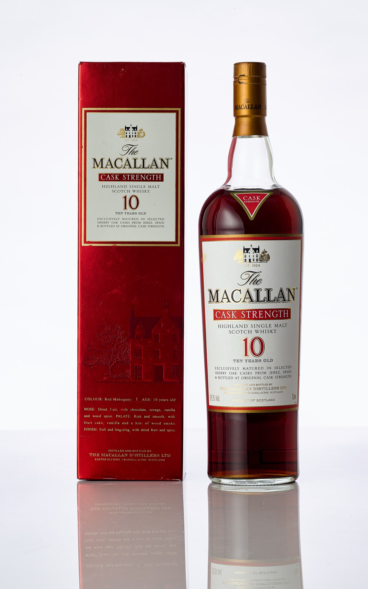 The Macallan 10 Year Old Cask Strength 59.3 abv NV (1 LITR) | Distilled ...