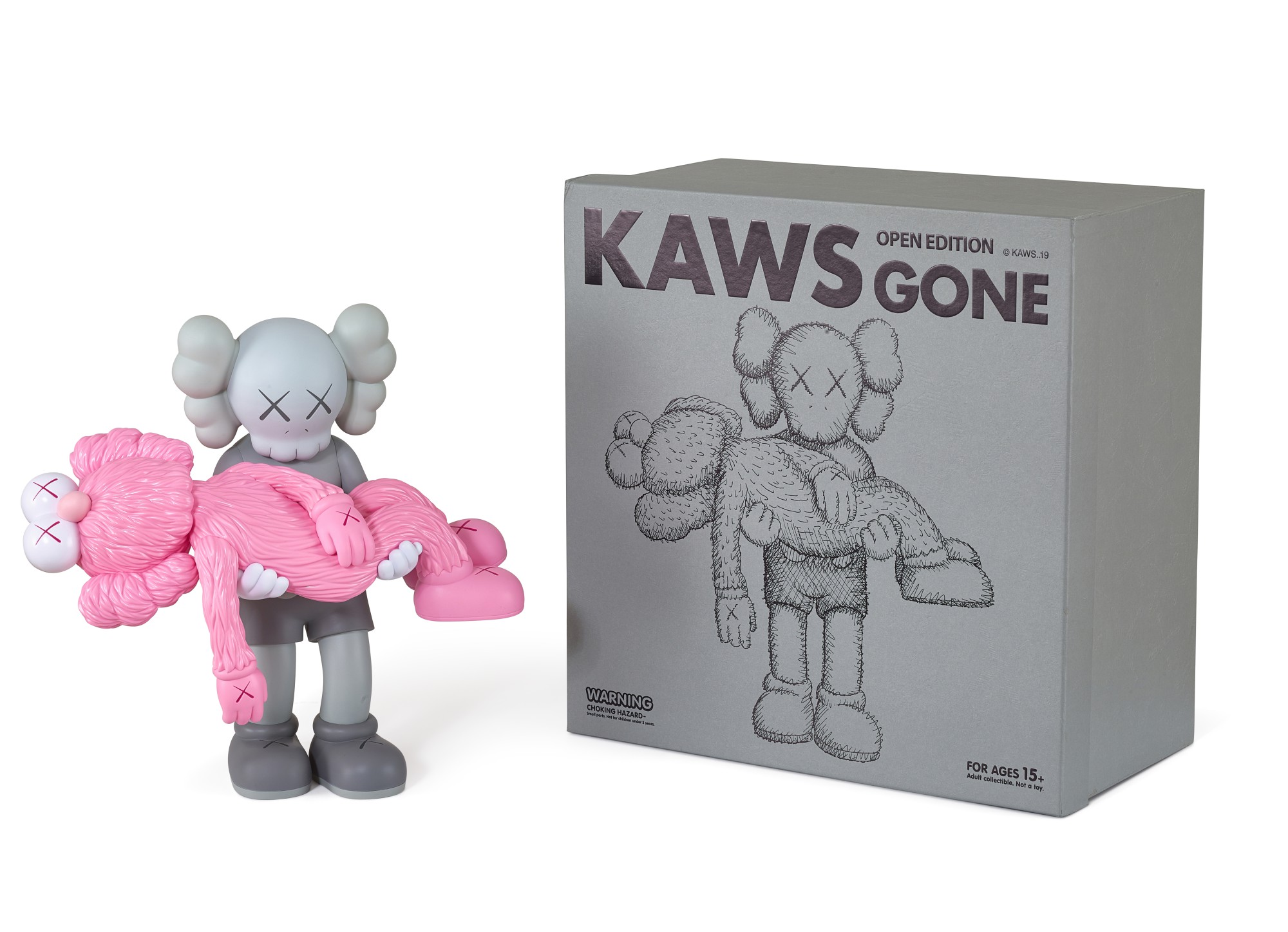 KAWS | GONE (BROWN/ GREY/ BLACK) (THREE WORKS) GONE（褐/灰/黑）（三件作品 ...