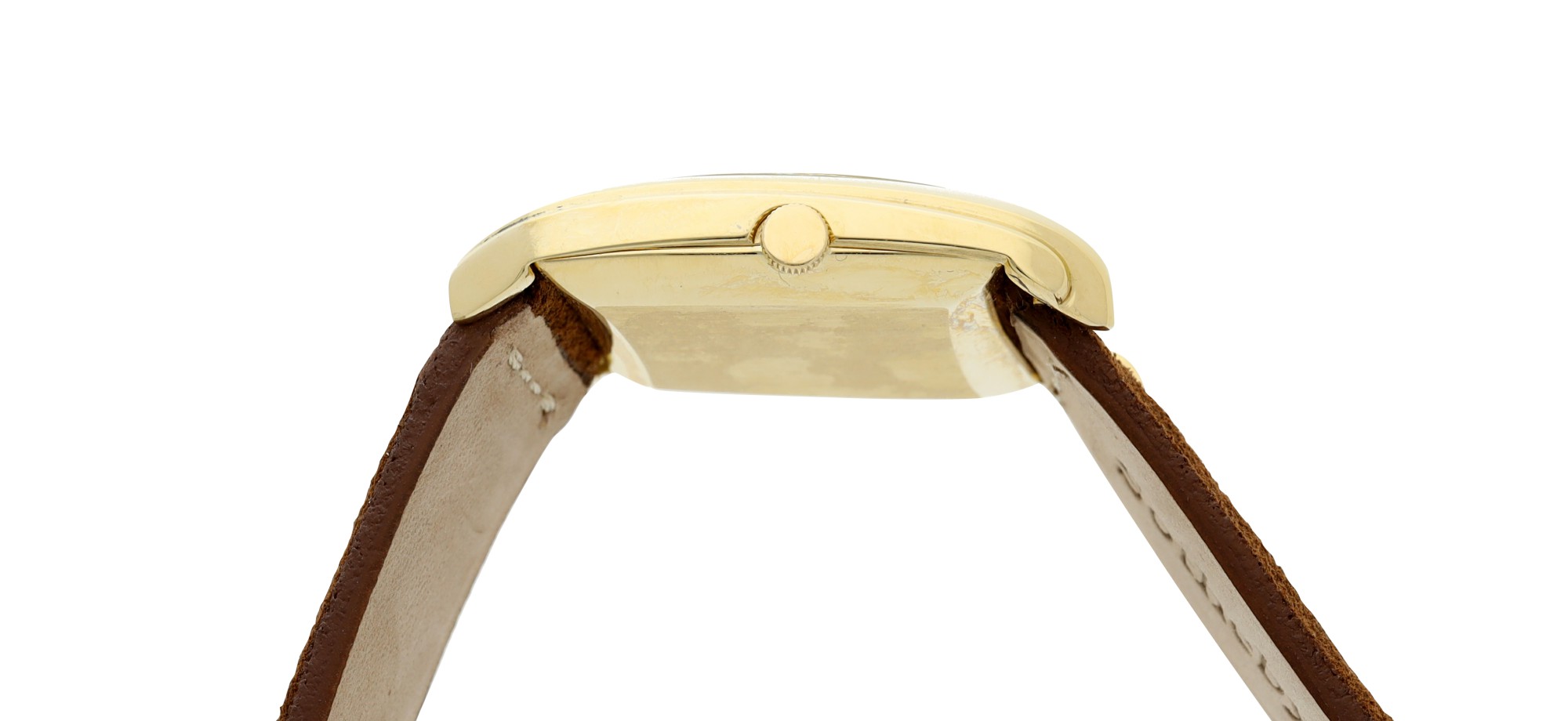 Reference 3424 A yellow gold asymmetrical wristwatch, designed by ...