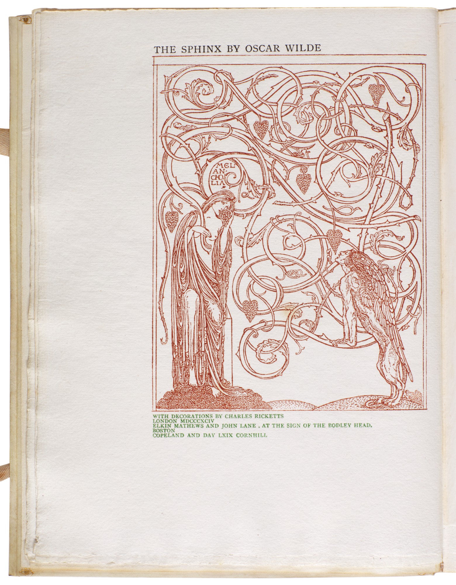 Oscar Wilde | The Sphinx, 1894, limited edition, one 25 deluxe large ...