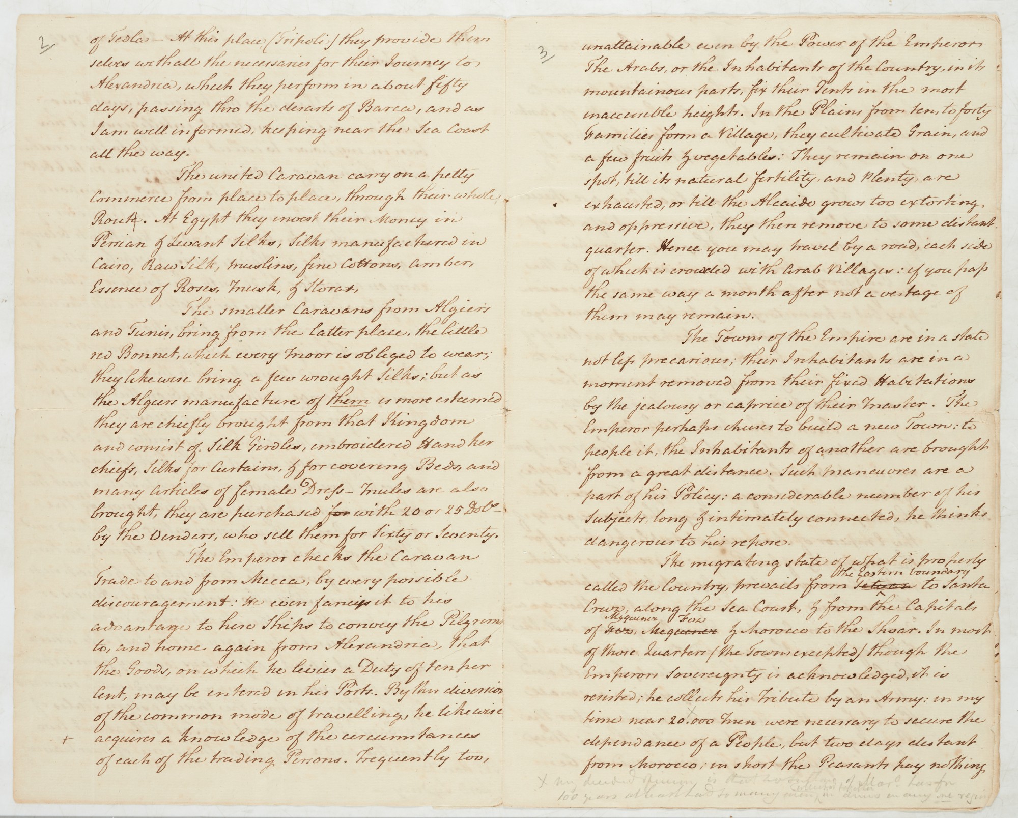 Hajj—James Matra | Copy letter, to Lord Sydney, Tangier, 28 March 1789 ...