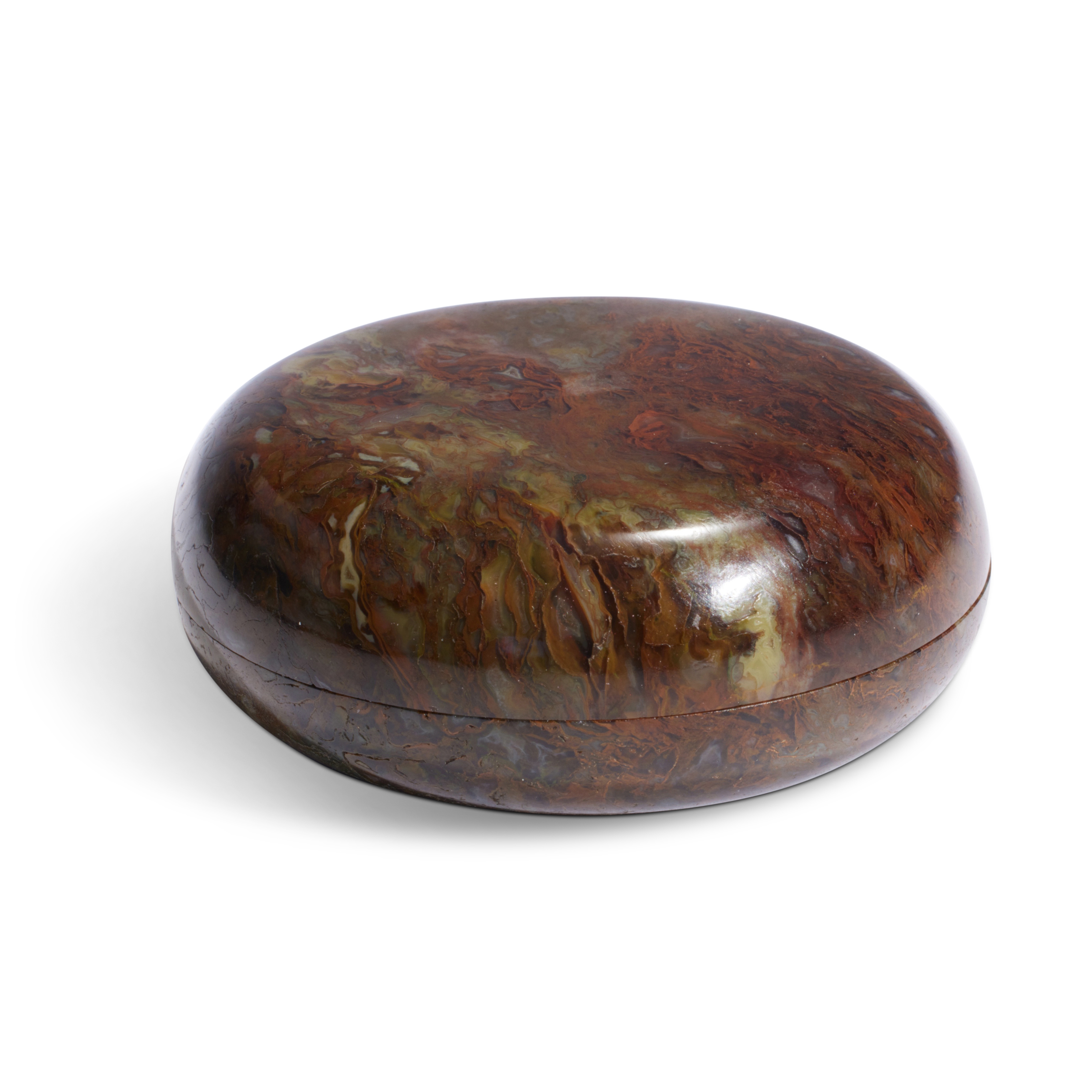 A moss agate box and cover, 19th / 20th century | 十九 / 二十世紀 蘚紋瑪瑙蓋盒 ...