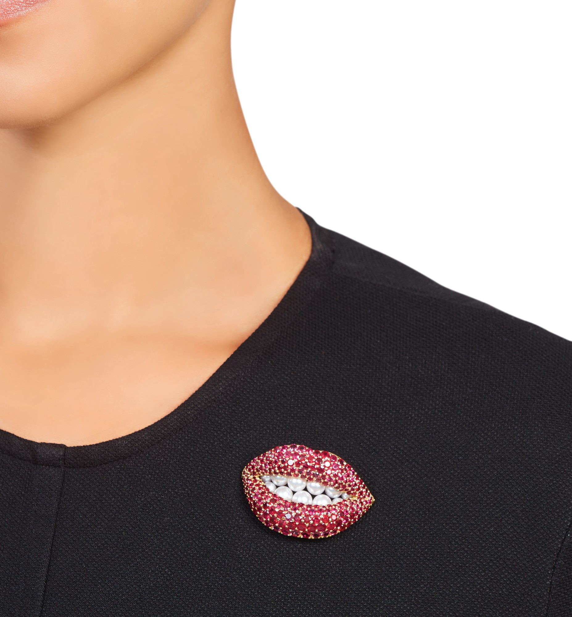 Henryk Kaston for Salvador Dalí | Ruby and Cultured Pearl 'Ruby Lips ...