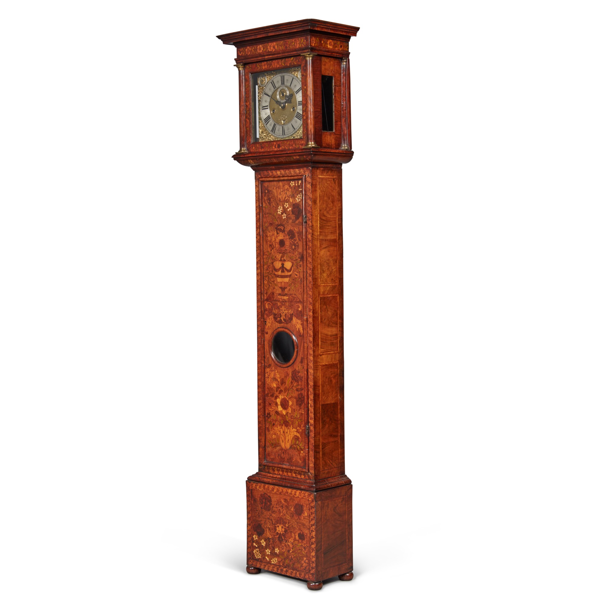 A William and Mary Quarter Repeating Month-Going Walnut Marquetry ...