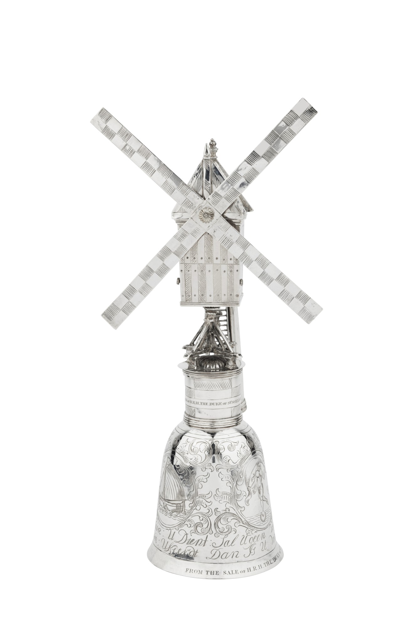 A Dutch silver windmill cup, unknown maker's mark, Zierikzee, 1724-1732 ...