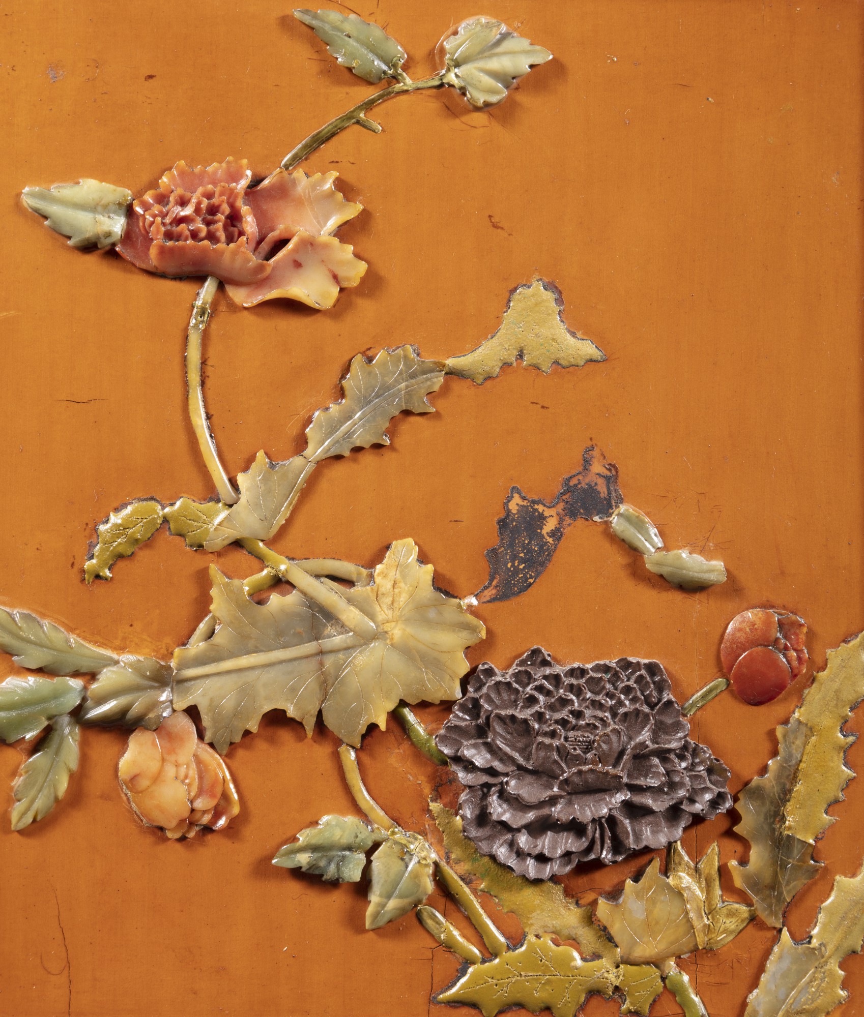 A George III Chinese soapstone-mounted cabinet, circa 1765, possibly by ...