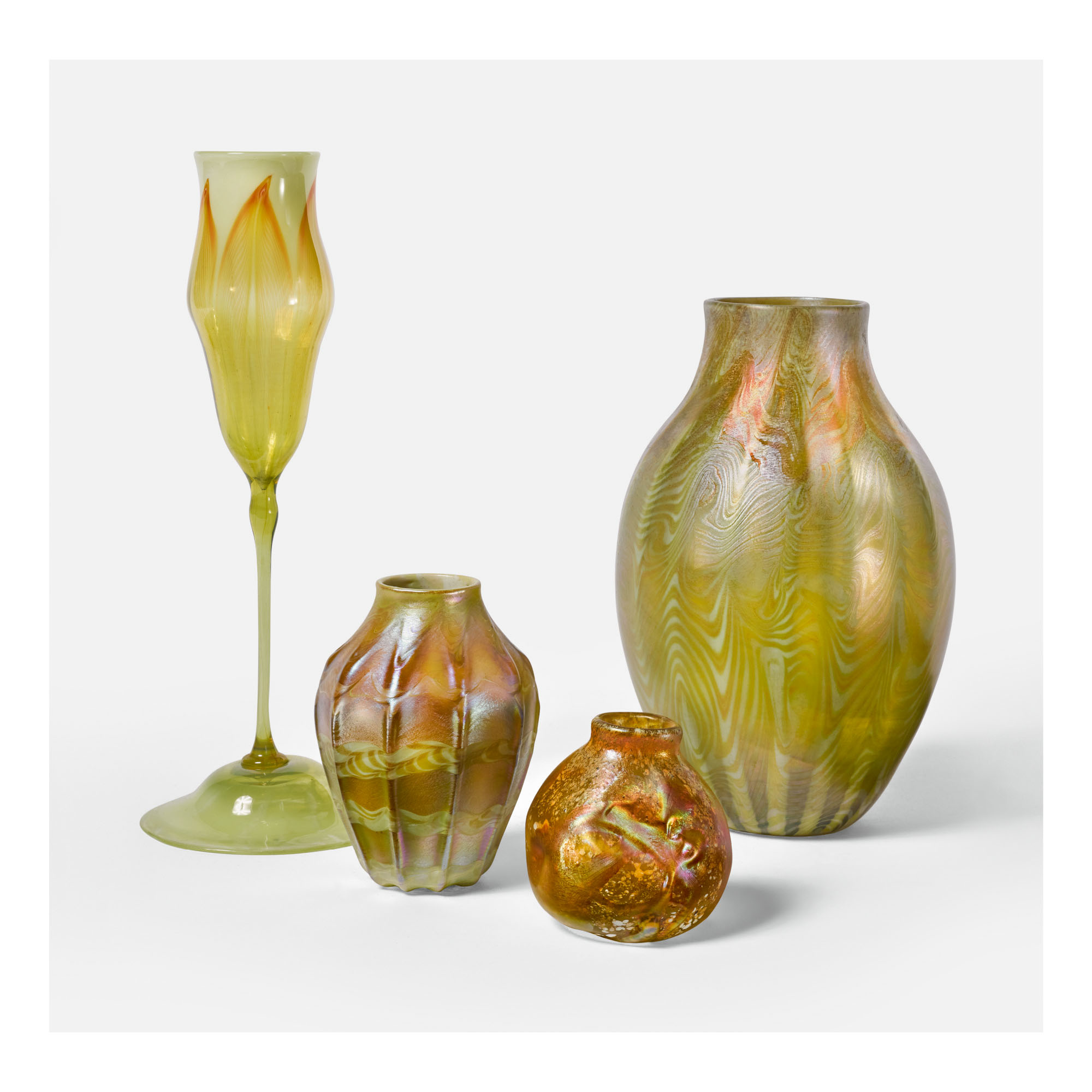 TIFFANY STUDIOS | RIBBED DECORATED CABINET VASE | Design | 20th Century ...