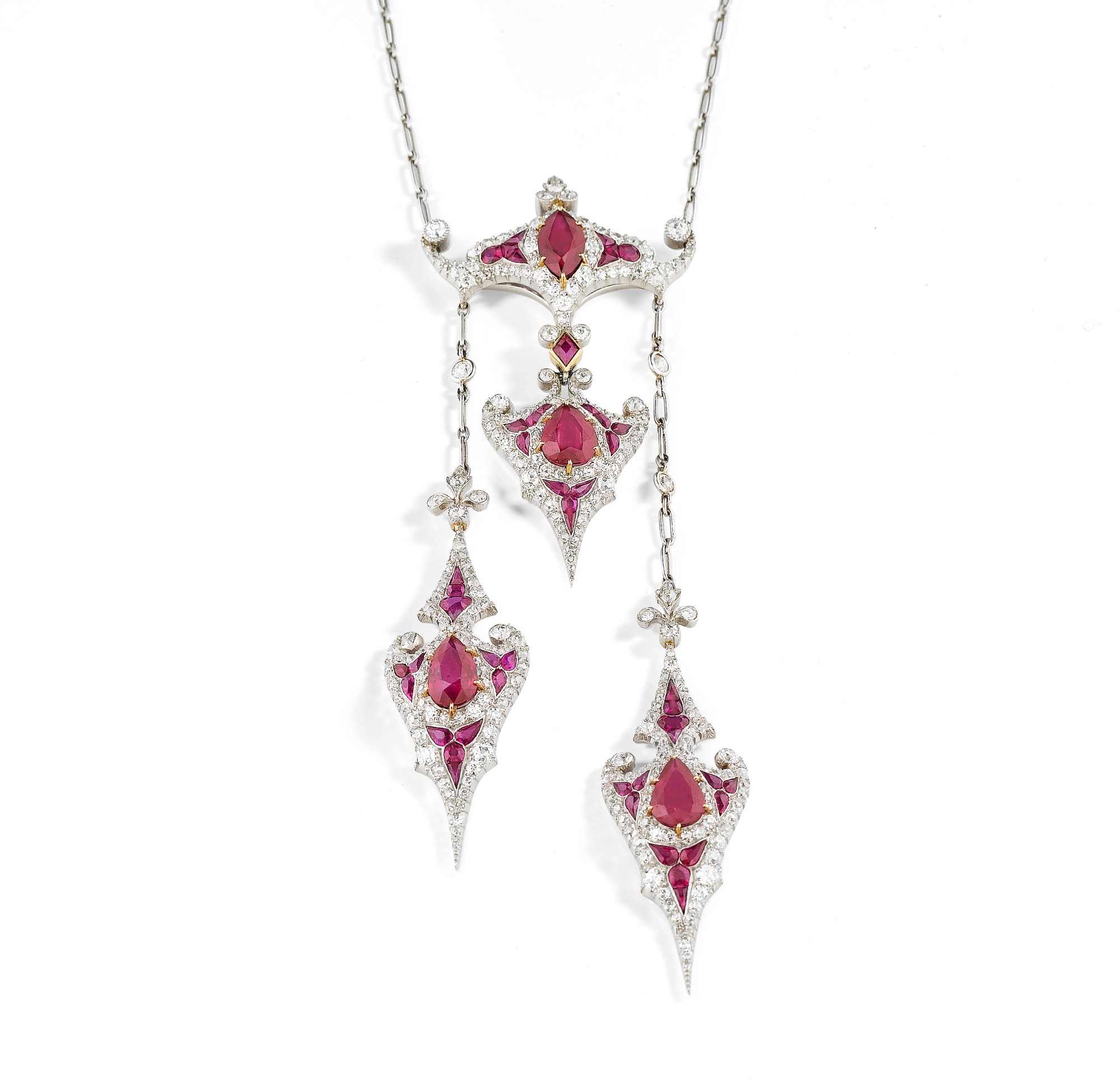 Collier rubis et diamants | Ruby and diamond necklace | Fine Jewels ...