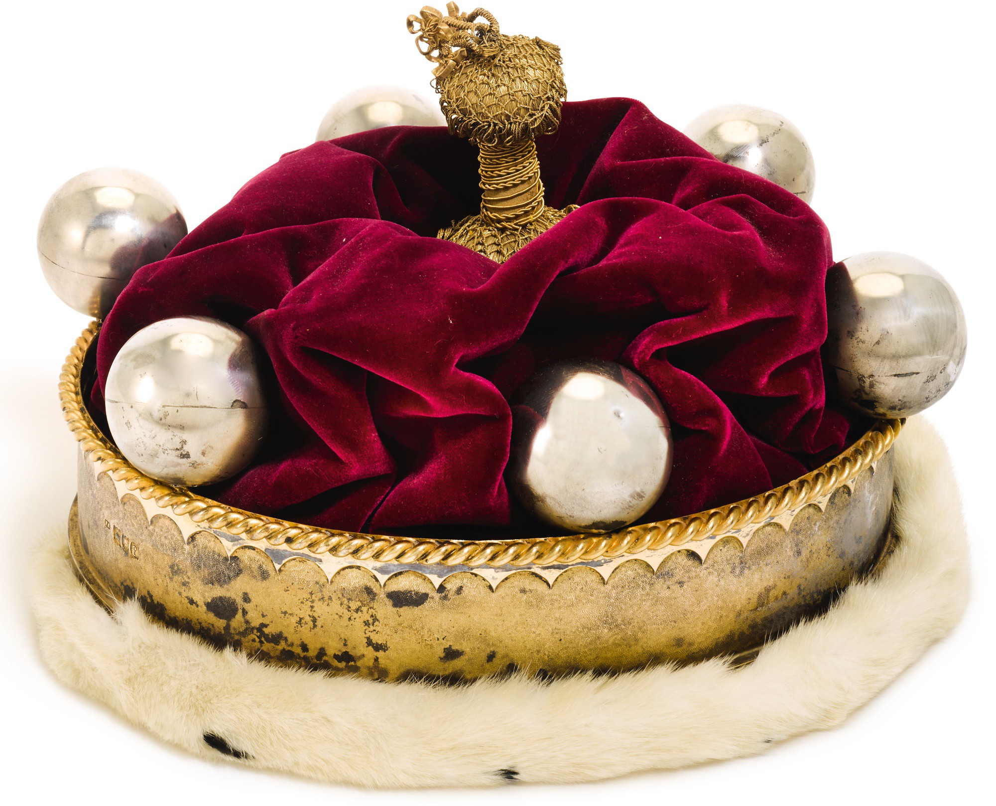 An Edward VII parcel-gilt silver Baron's coronet, maker's mark of ...