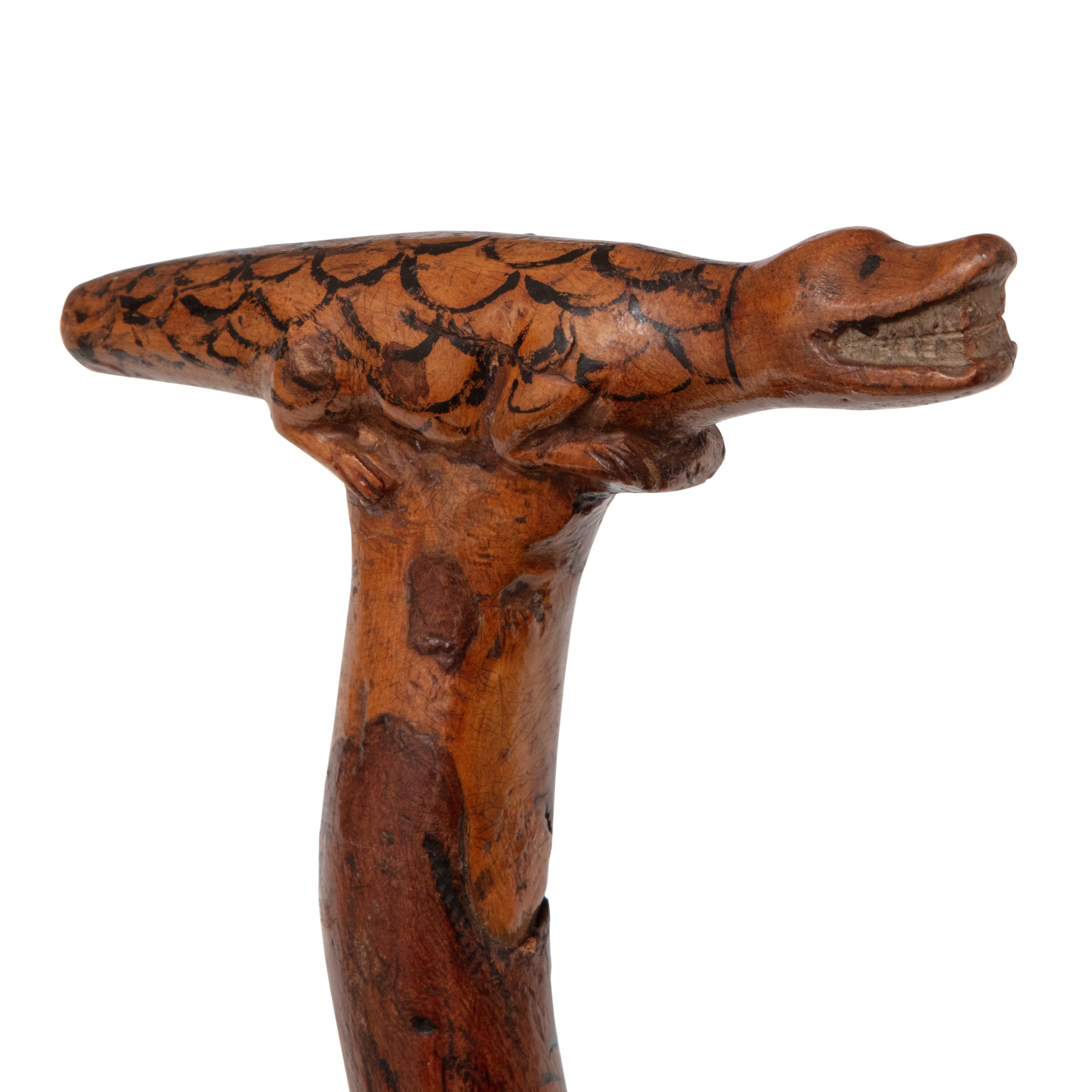 Group of Five American Carved Wooden Canes, One dated 1796, the ...