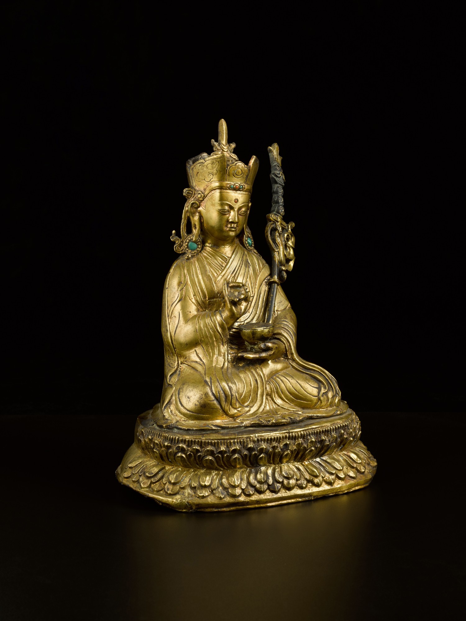 A copper-alloy figure of Padmasambhava Tibet/Bhutan, ca. 18th-19th ...