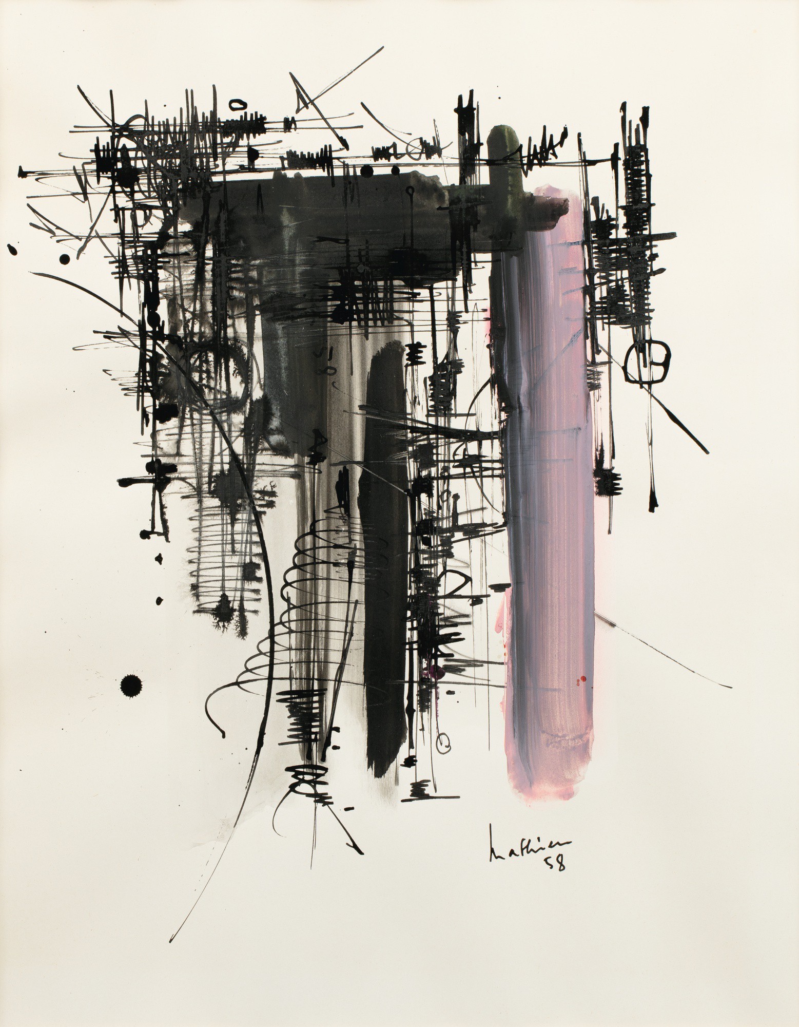 GEORGES MATHIEU | COMPOSITION | Art Contemporain Day Sale | 2020 ...