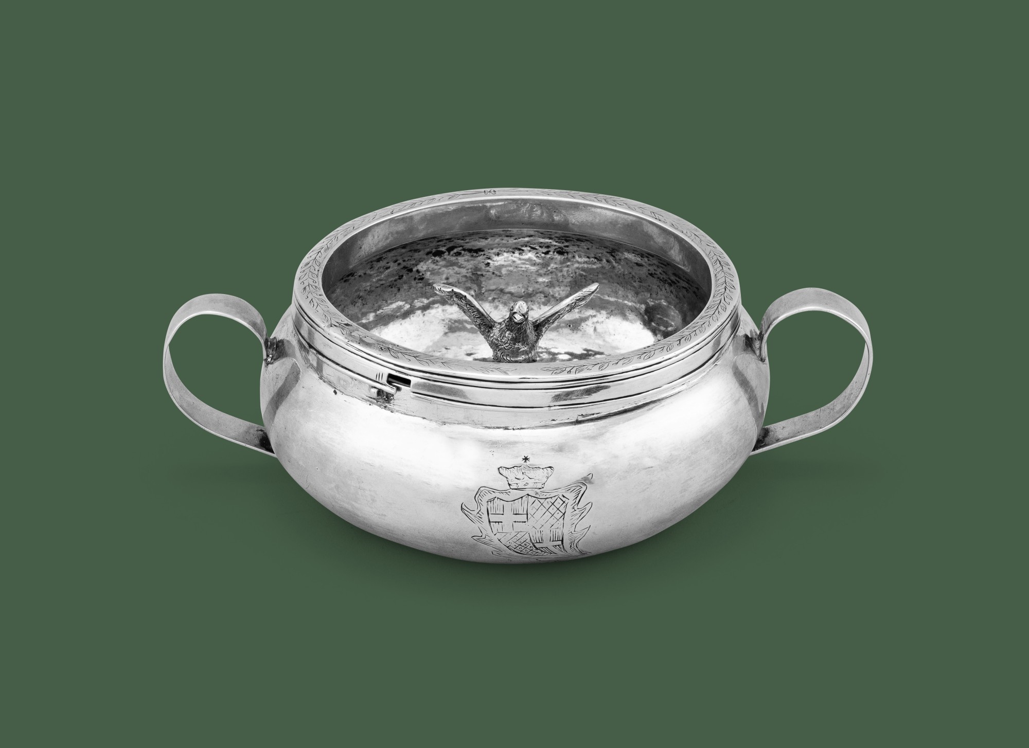 A Maltese silver spittoon engraved with arms, 18th century | Crachoir ...