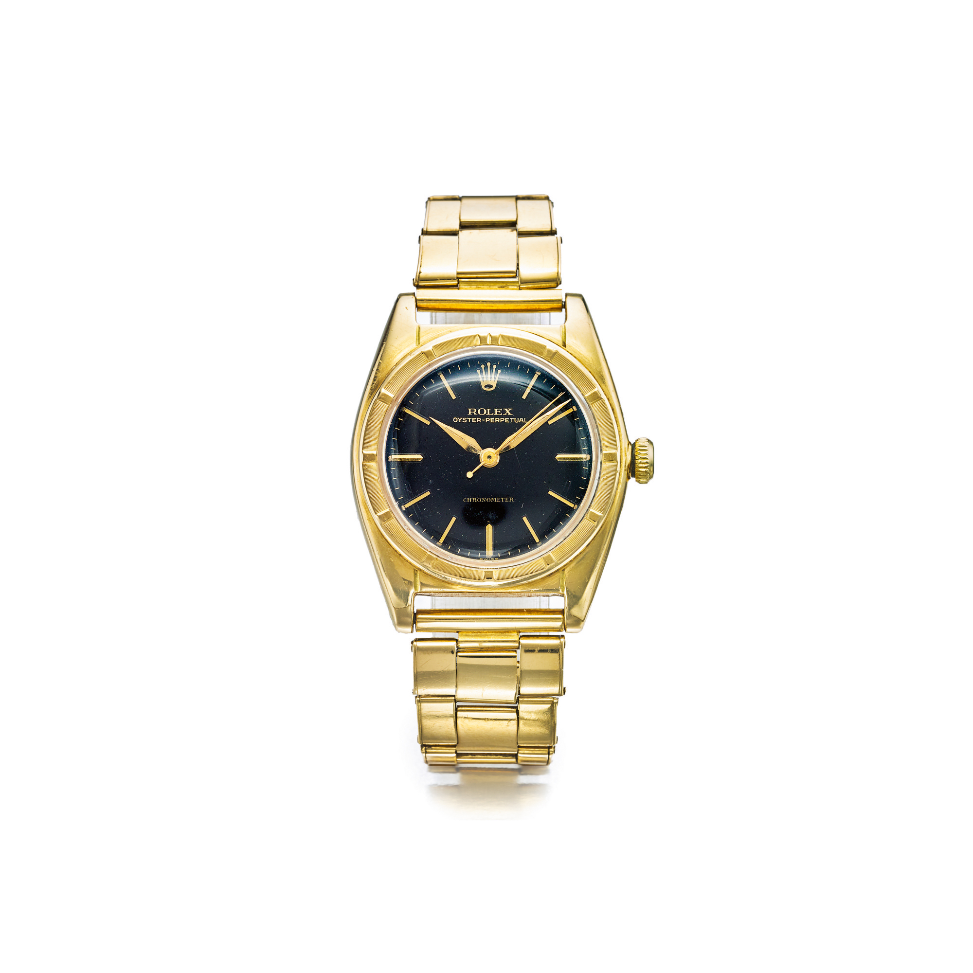 ROLEX | REF 5015 'BUBBLEBACK', A YELLOW GOLD AUTOMATIC CENTER SECONDS ...