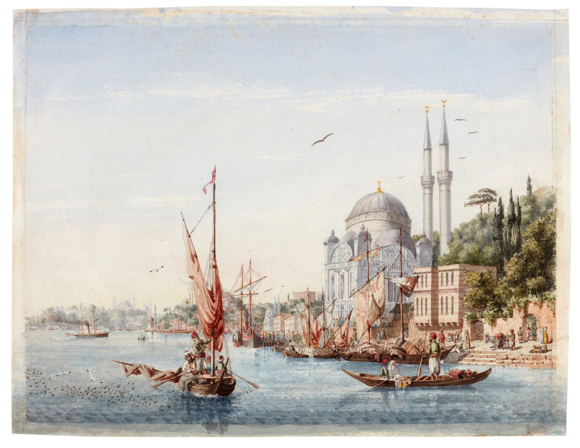 Levantine watercolours | A set of fifty watercolours of Egypt, Syria ...