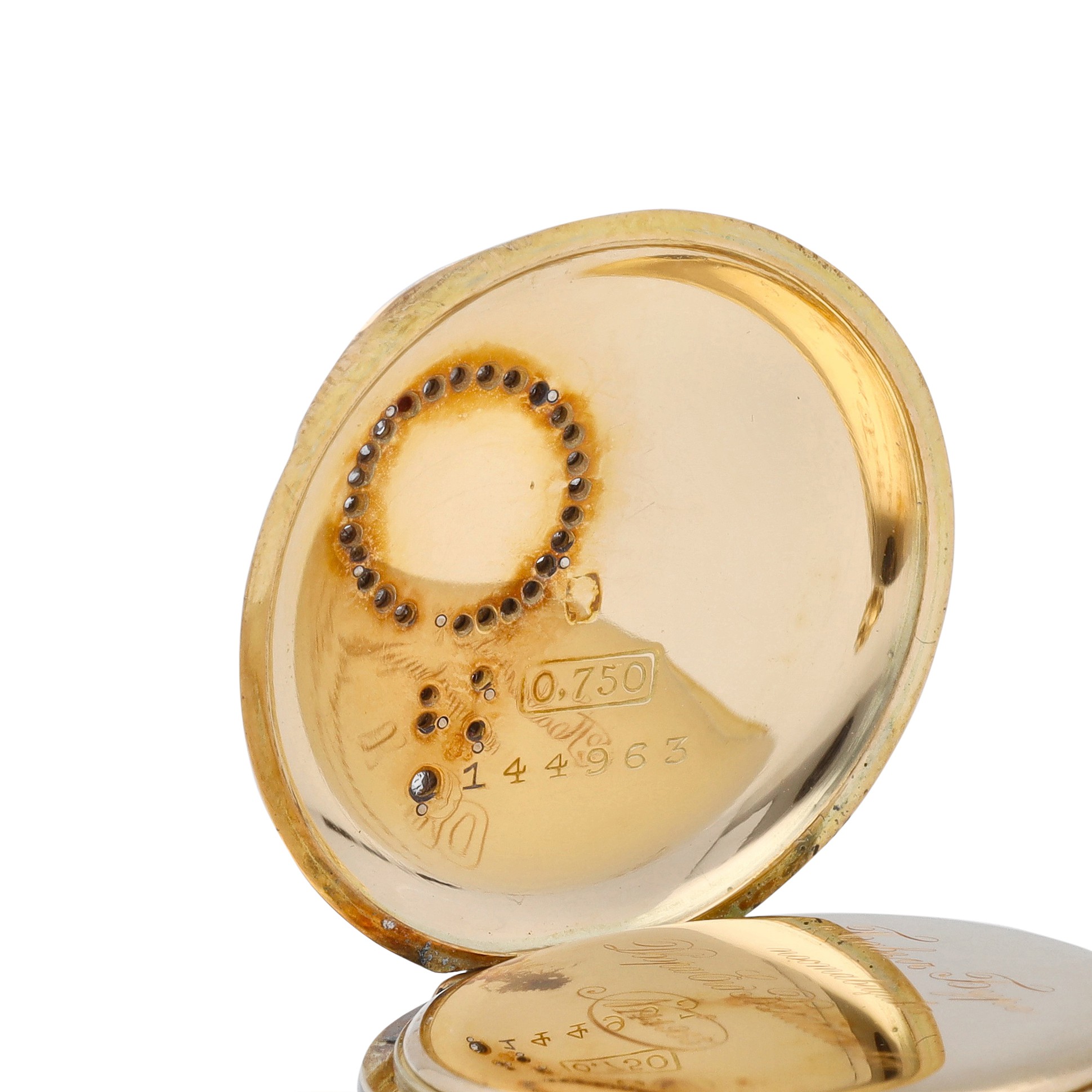 Swiss A Paul Buhré gold, enamel and diamond-set pendant watch with ...