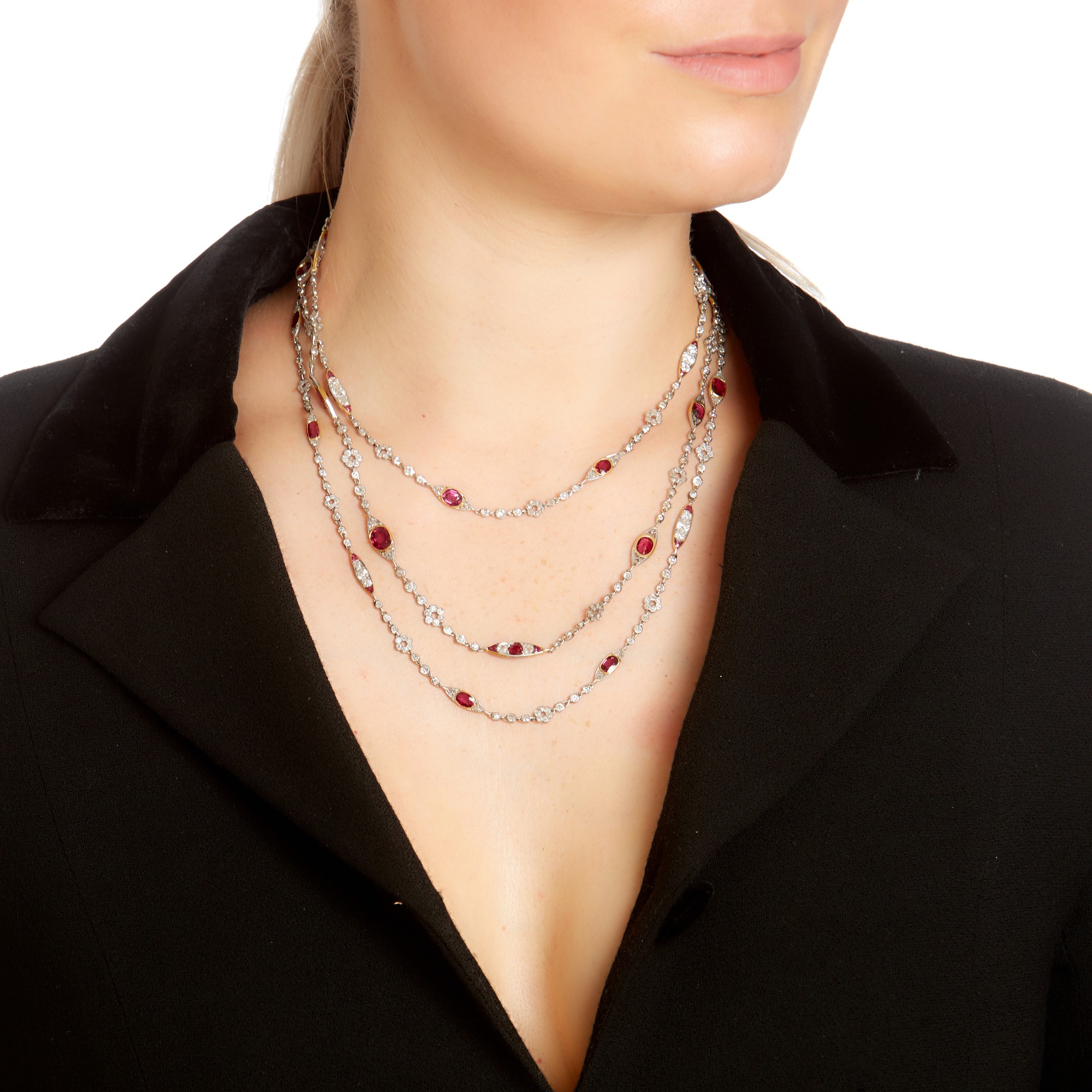 Ruby and diamond long chain, circa 1915 | The Weekly Edit: Fine Jewels ...