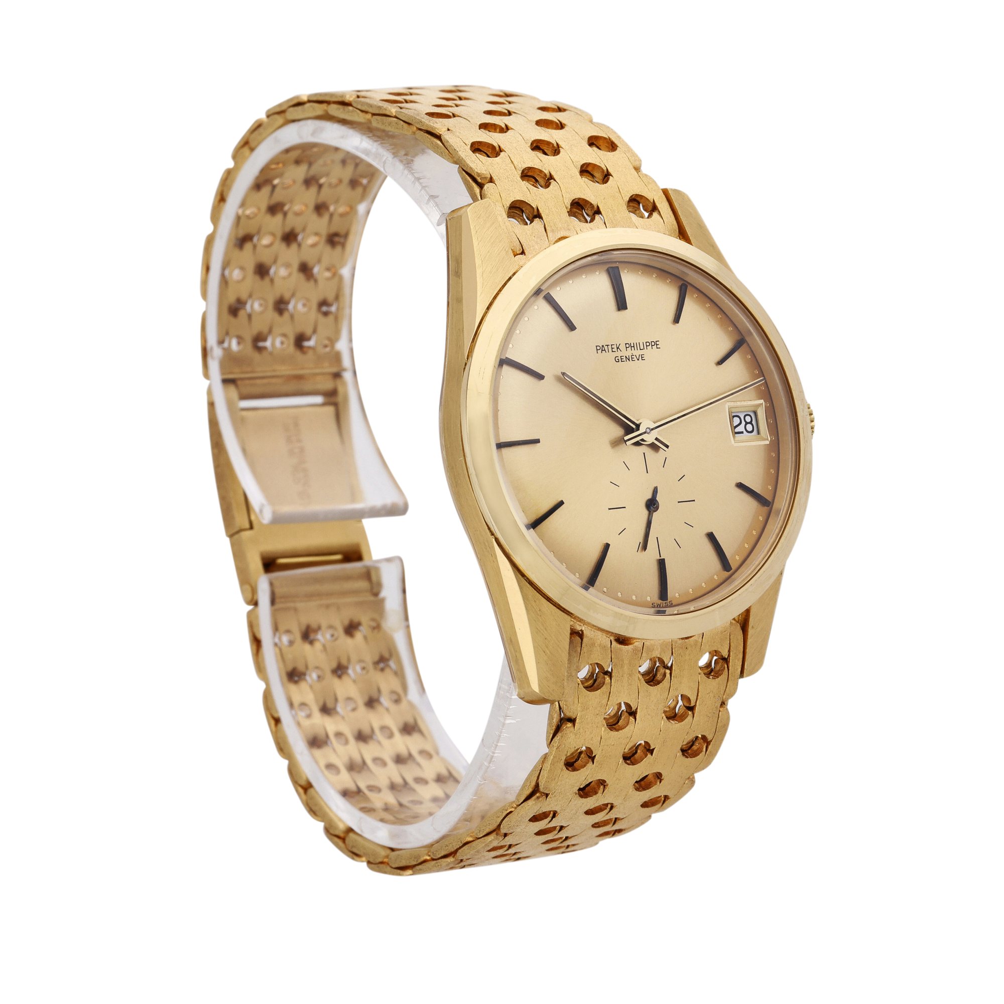 Reference 3558/1 | A yellow gold automatic bracelet watch with date ...