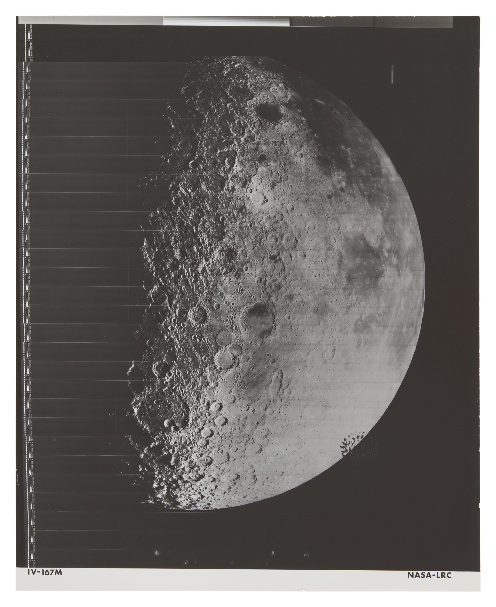 LUNAR ORBITER IV. NEARSIDE OF THE MOON WITH SCHICKARD CRATER, MARE ...