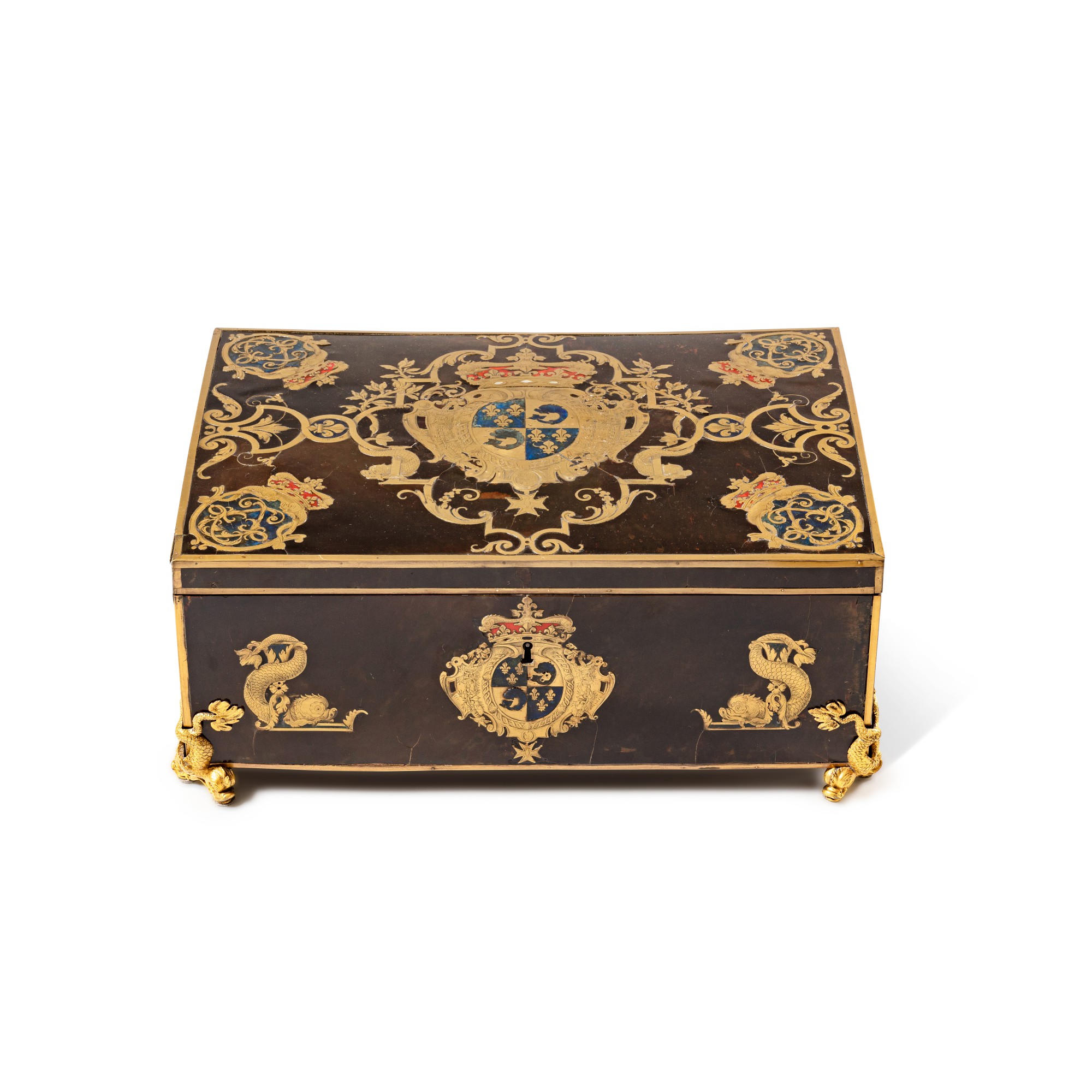 A Royal Louis XIV casket, circa 1690, attributed to Alexandre-Jean ...