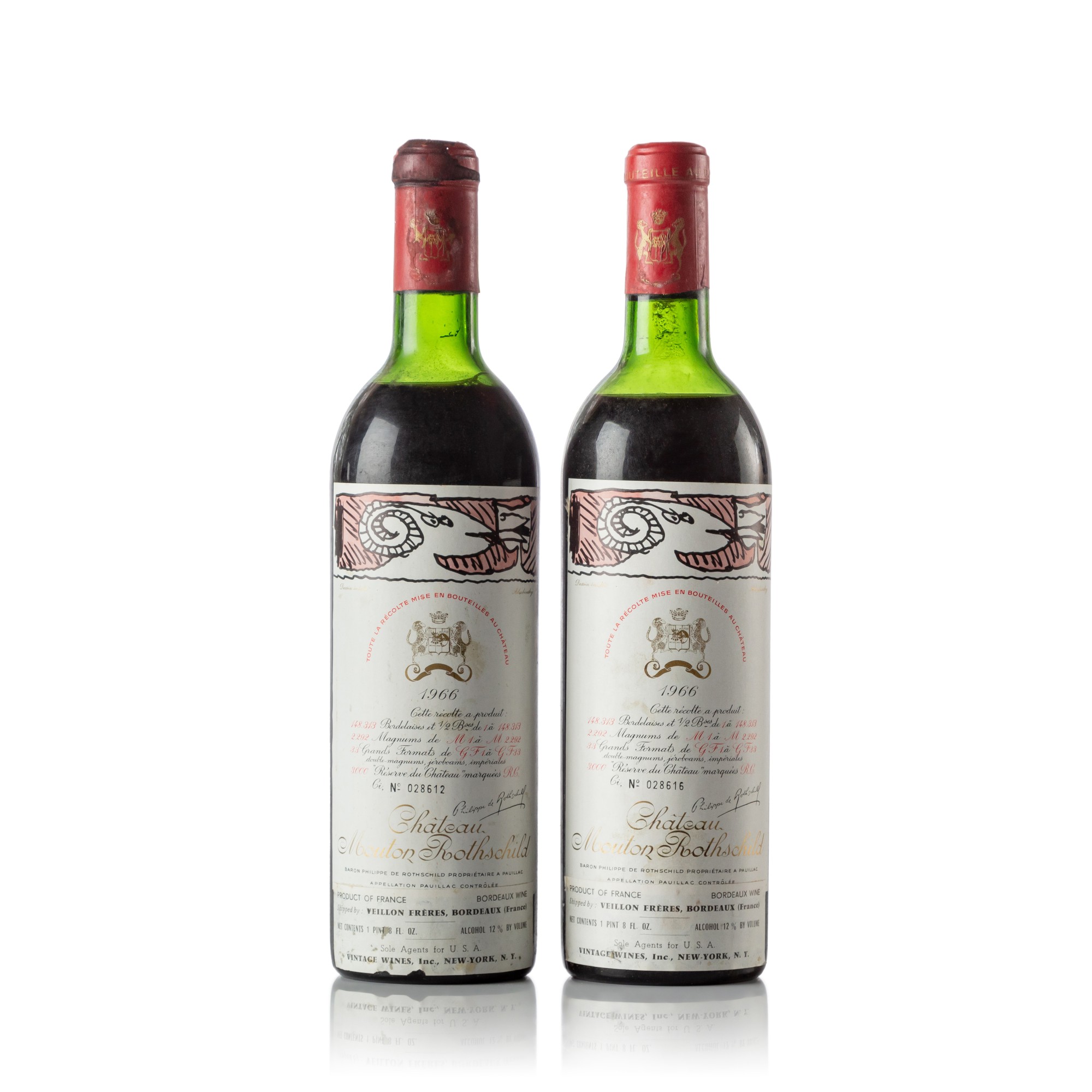 Château Mouton Rothschild 1966 (2 BT) | Fine & Rare Wines | Burgundy, Bordeaux and Beyond | 2022 ...