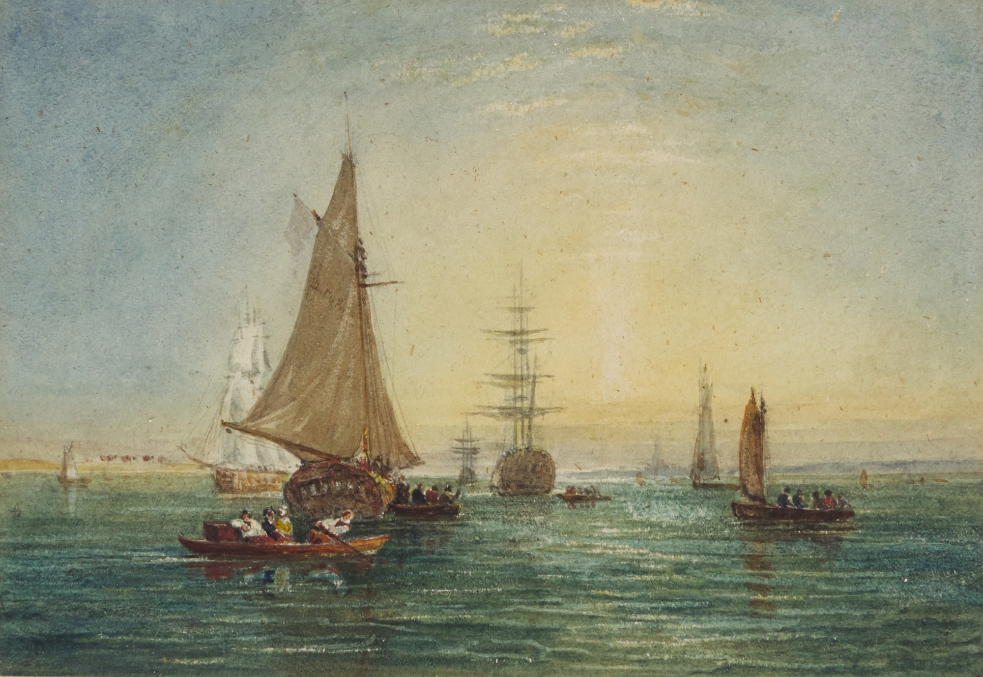 DAVID COX, R.W.S. | Shipping off Greenwich, London | Old Master and ...