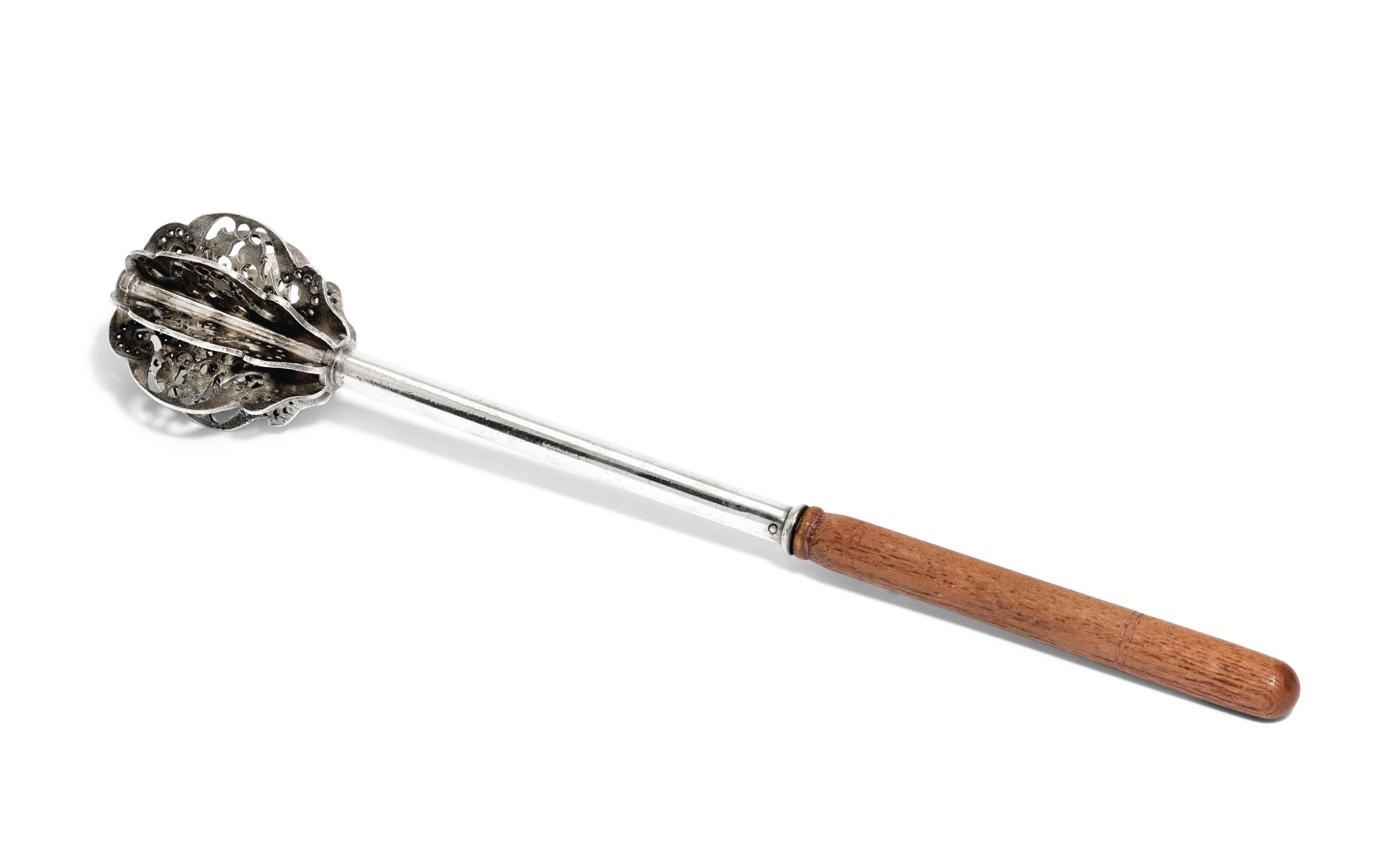 A WILLIAM III SILVER MOLINET/CHOCOLATE MILL, ANTHONY NELME, LONDON ...