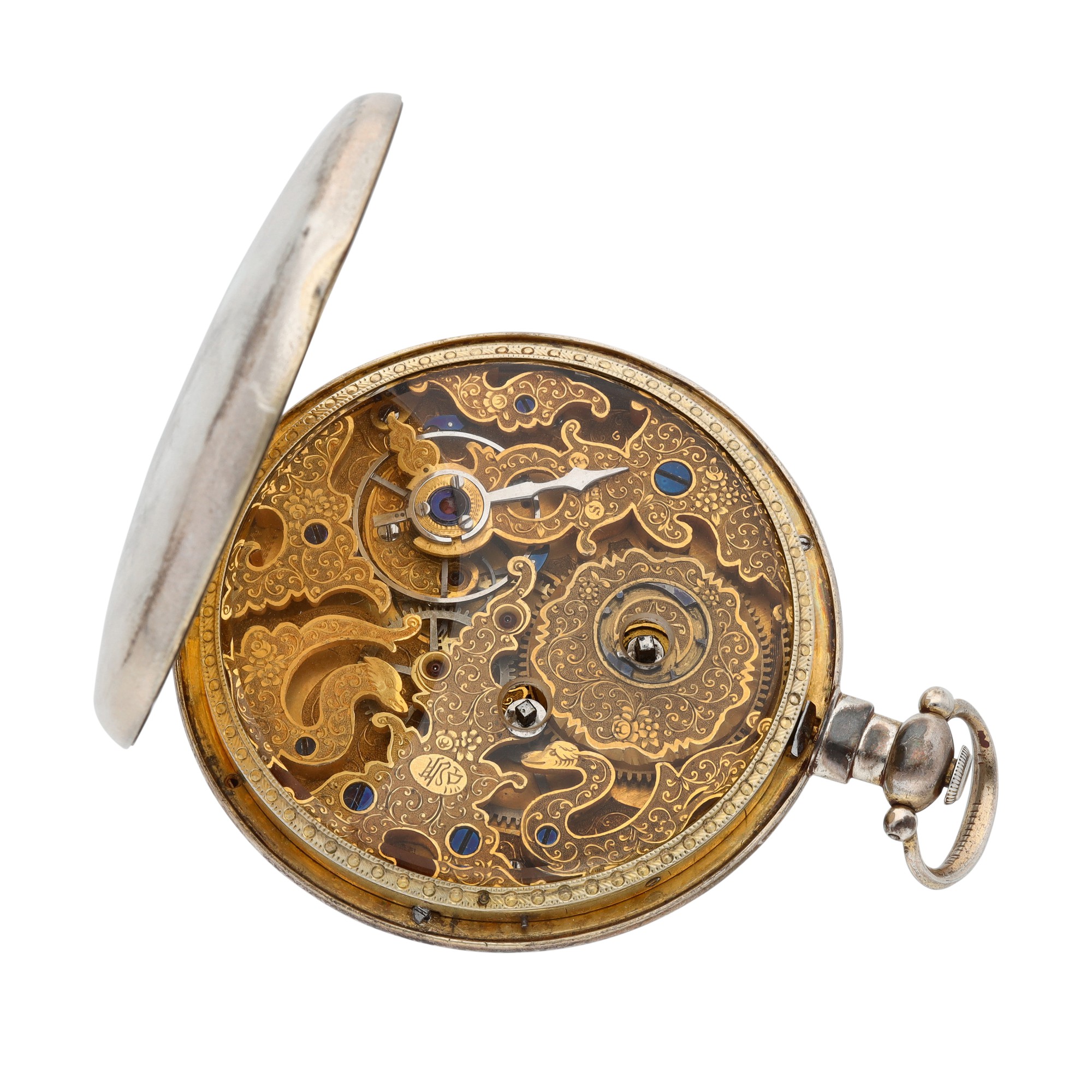 No. 27406 A silver open-faced duplex watch made for the Chinese Market ...