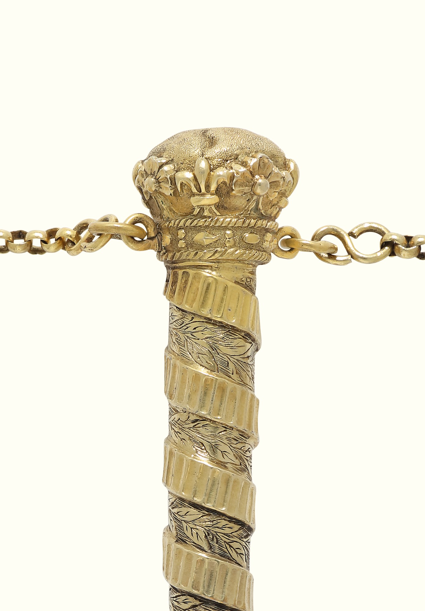 A LARGE ENGLISH SILVER-GILT TORAH POINTER, JOSEPH ANGELL, LONDON, 1860 ...