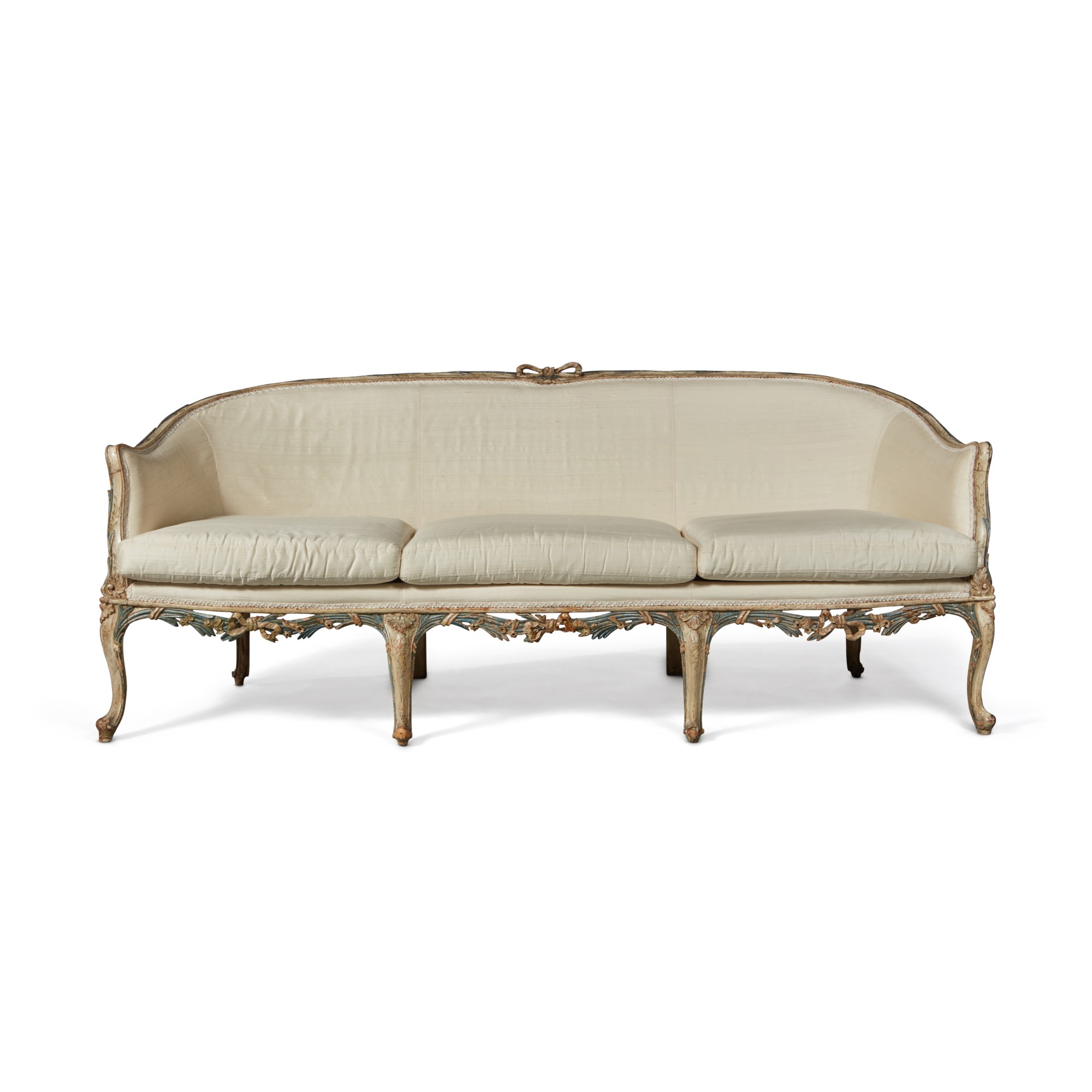 A North Italian Late Rococo Carved and Polychrome Sofa, Third Quarter ...