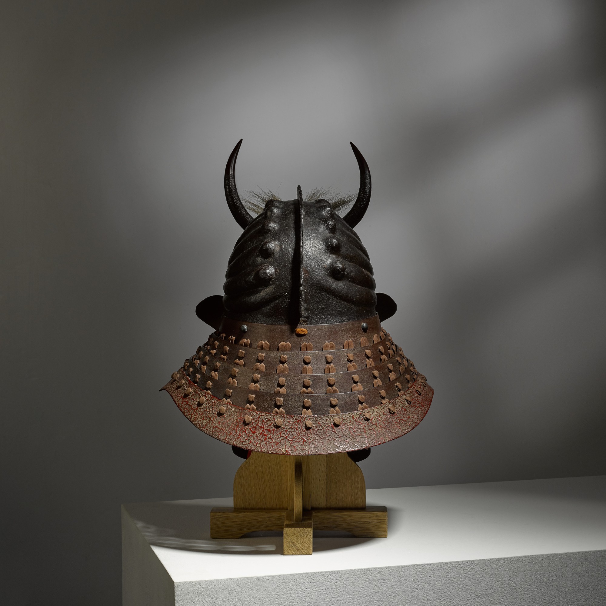 A rare and impressive awabi-nari uchidashi kabuto [a shell-shaped ...