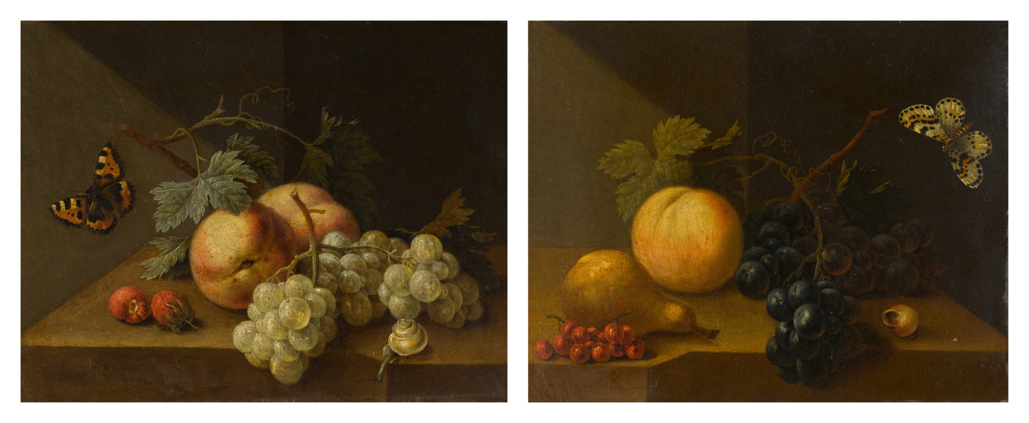 A pair of still lifes with fruit and butterflies | Old Masters Day ...