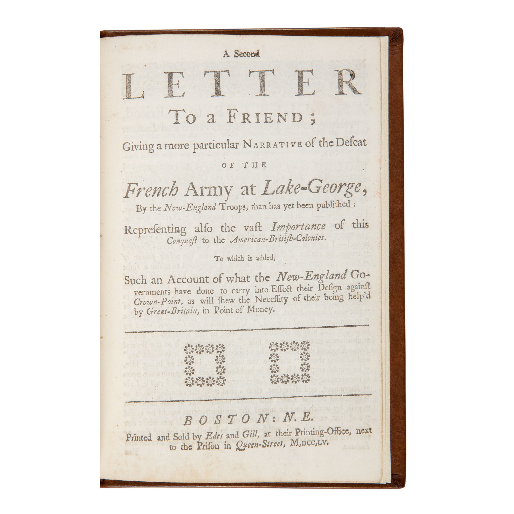 (Chauncy, Charles) | A vivid contemporary account of the Battle of Lake ...