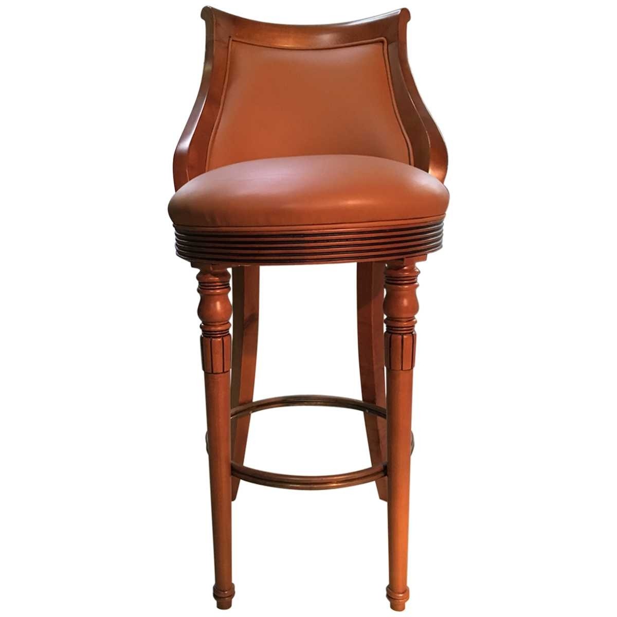 E.G. Cody Curved Back Wood Frame Barstool Available For Immediate Sale ...