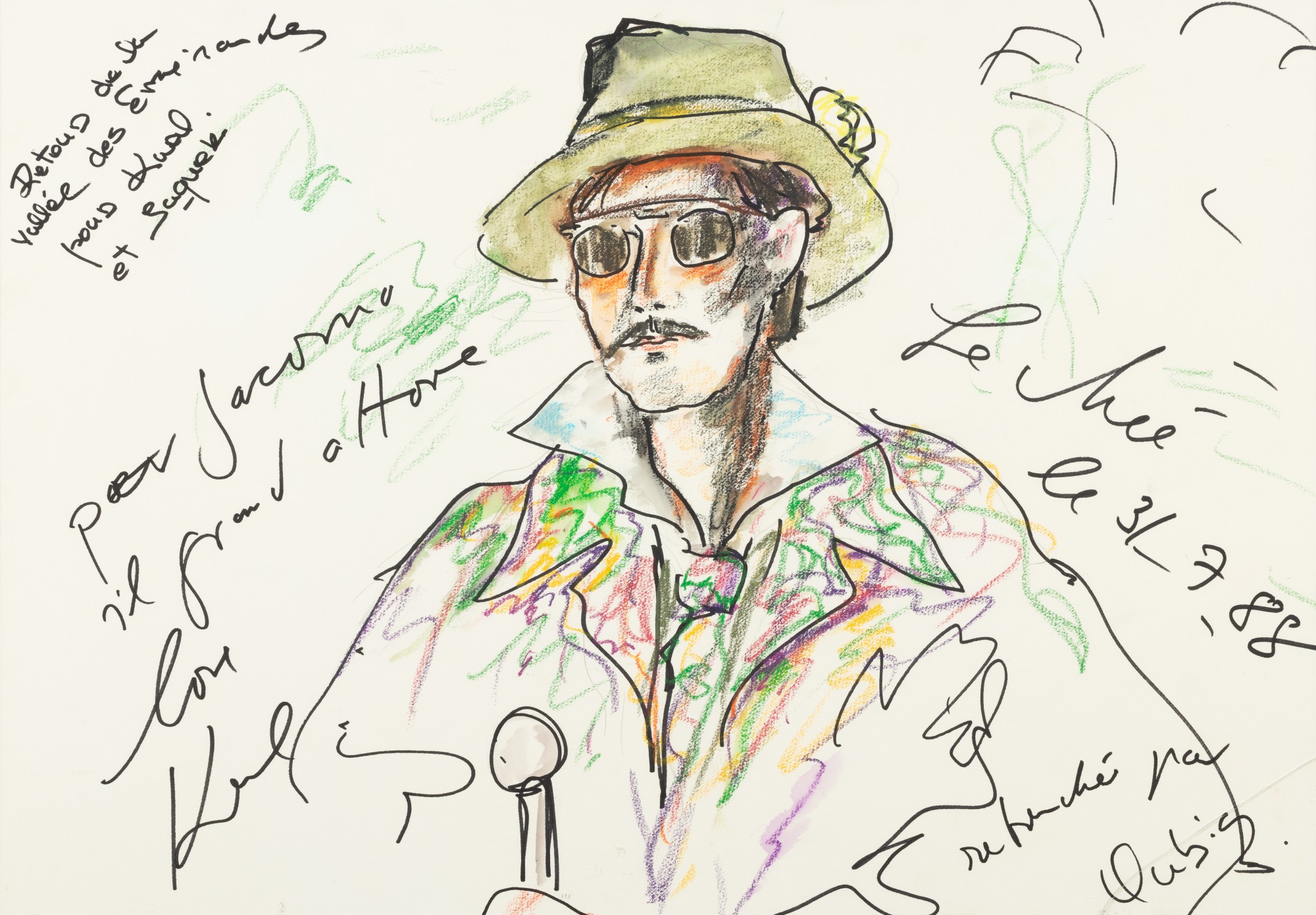 Portrait of Jacques de Bascher, Return from the Valley of emeralds ...