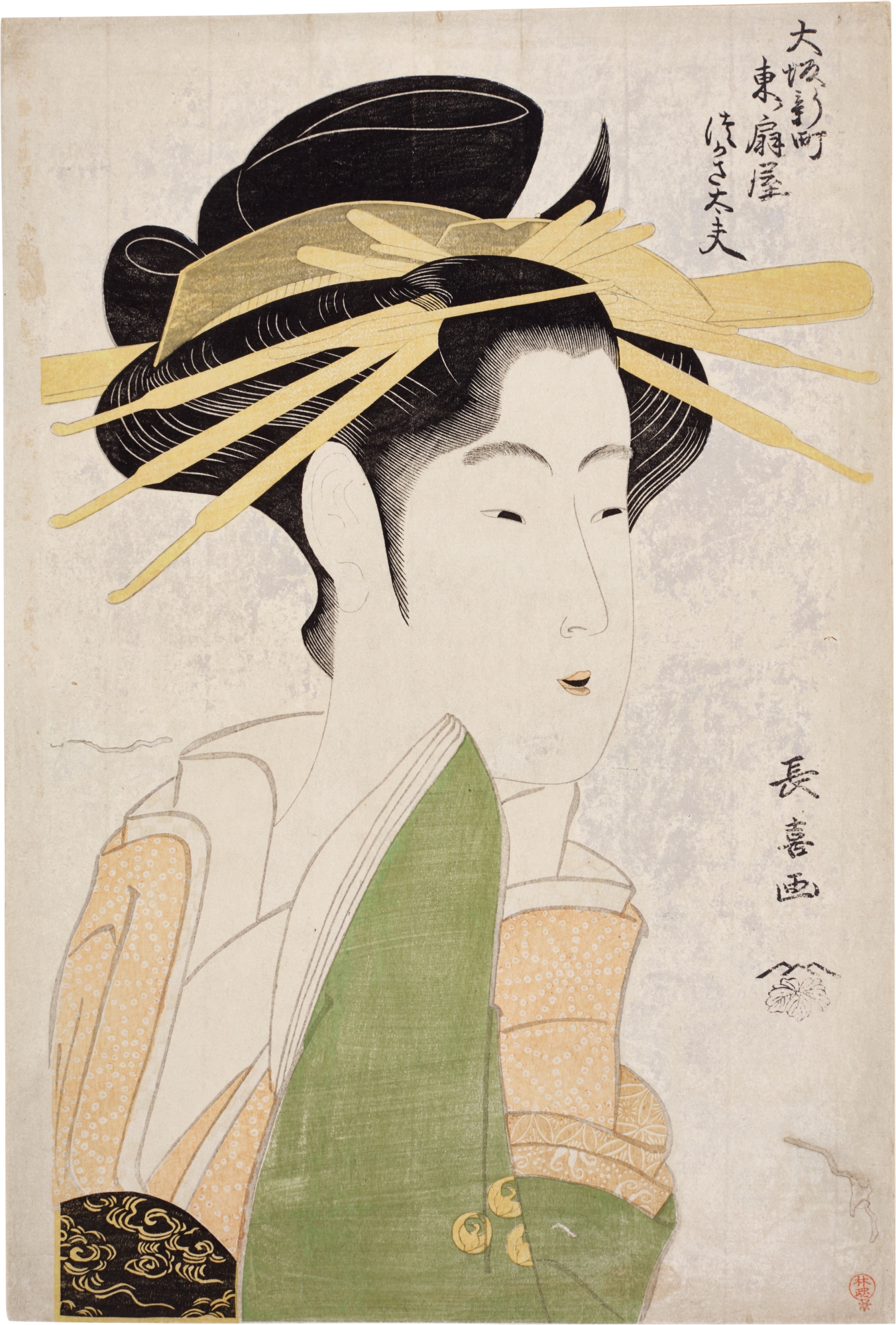 Eishosai Choki (active circa 1780–1810) | Tayu Tsukasa of the Higashi ...
