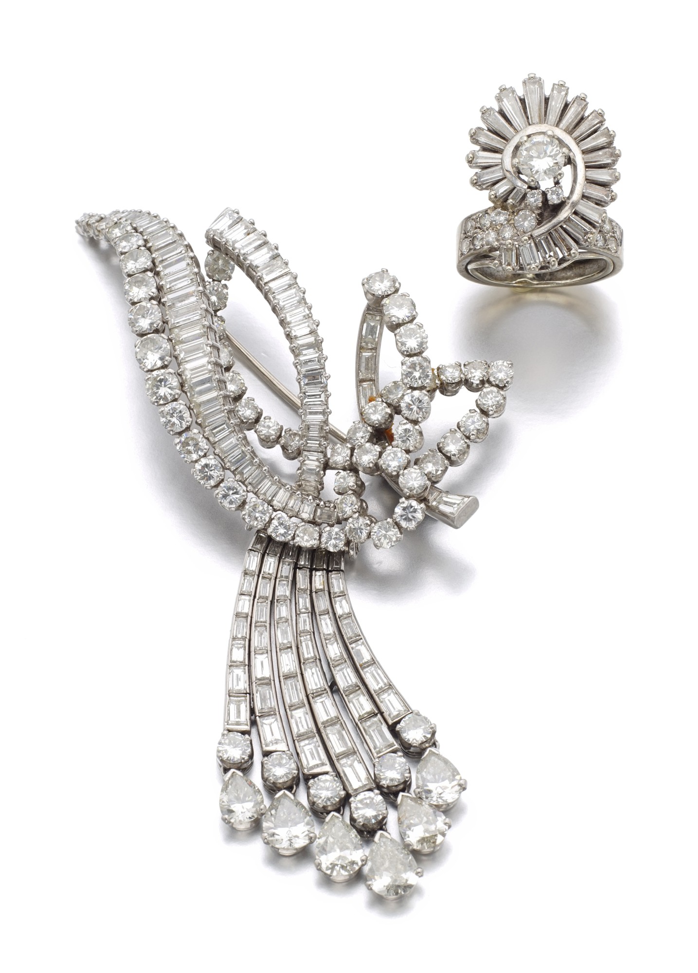 DIAMOND BROOCH AND A RING | Jewels Online | Jewellery | Sotheby's