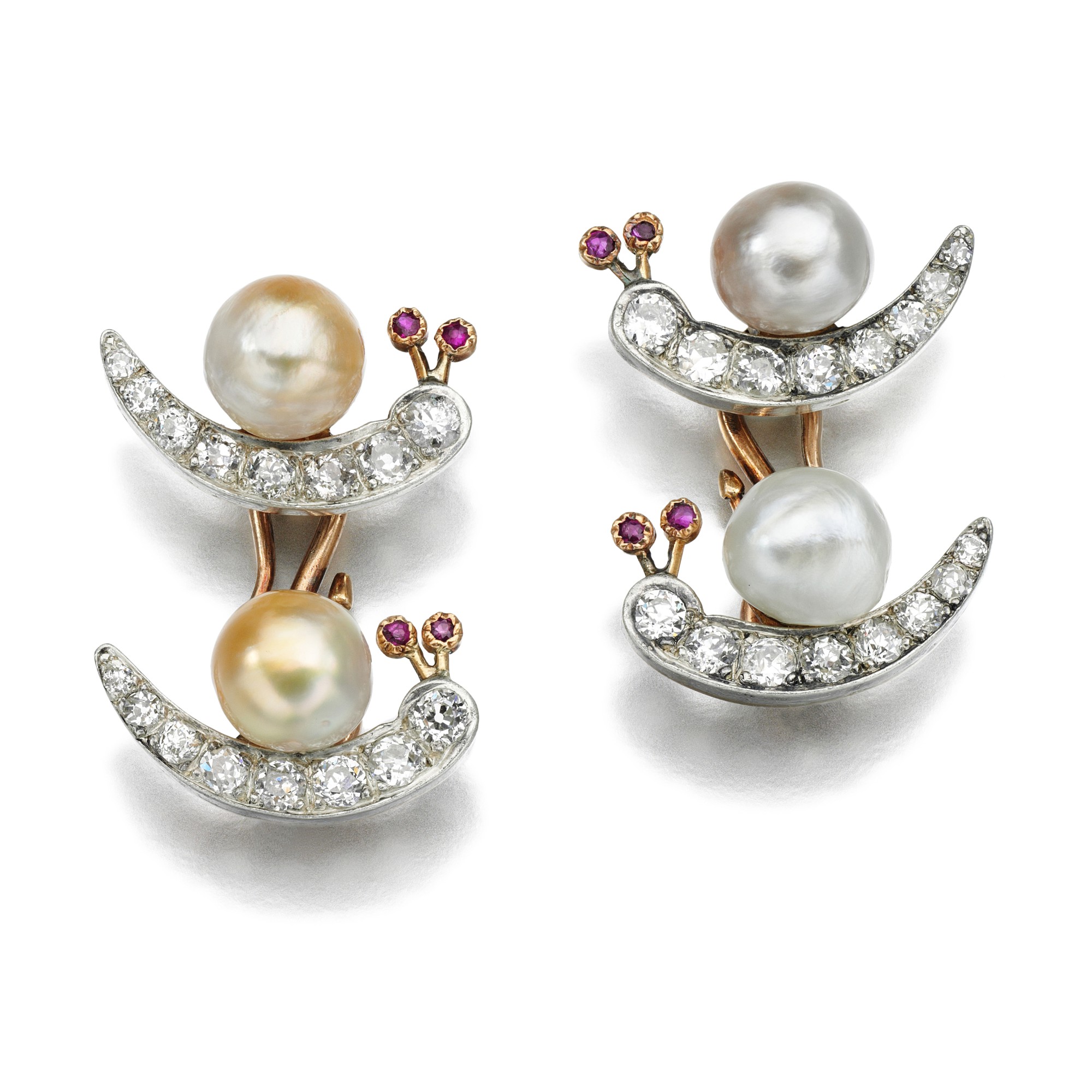 PAIR OF NATURAL PEARL, RUBY AND DIAMOND CUFFLINKS | The Weekly Edit ...