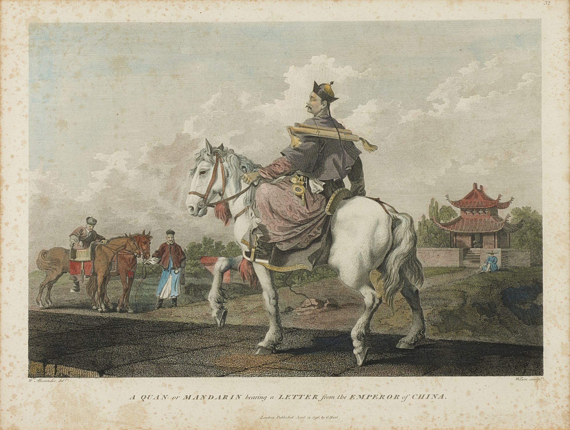 A set of four coloured Chinese prints after drawings by William ...