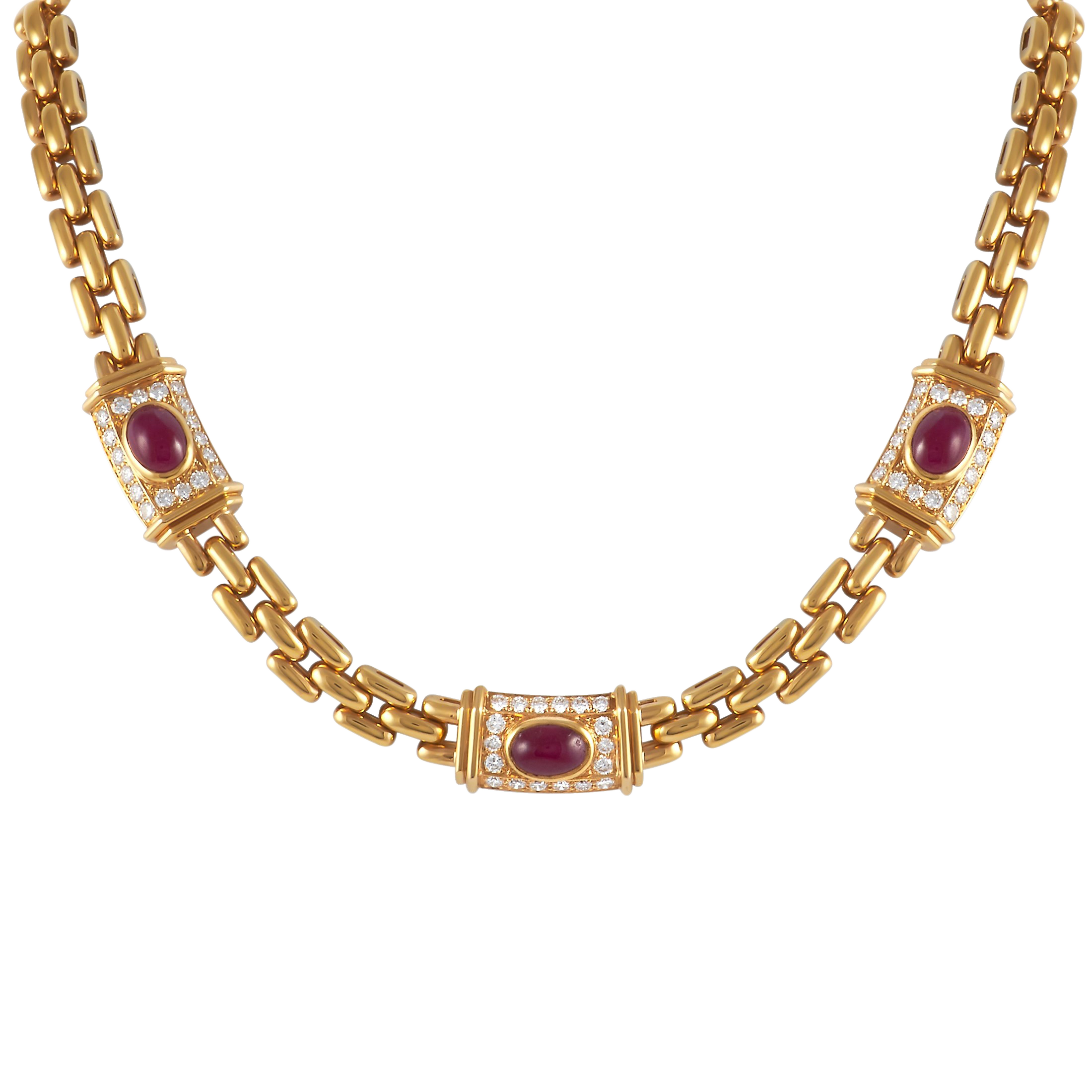 Cartier Gold, Ruby And Diamond Necklace Available For Immediate Sale At ...