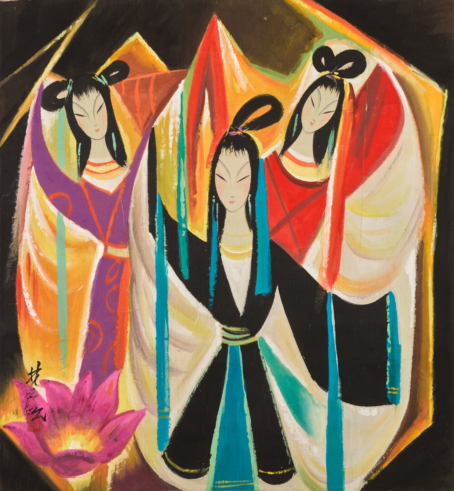 Lotus Lantern, in the Style of Lin Fengmian | CHINA / 5000 YEARS | 2023 ...