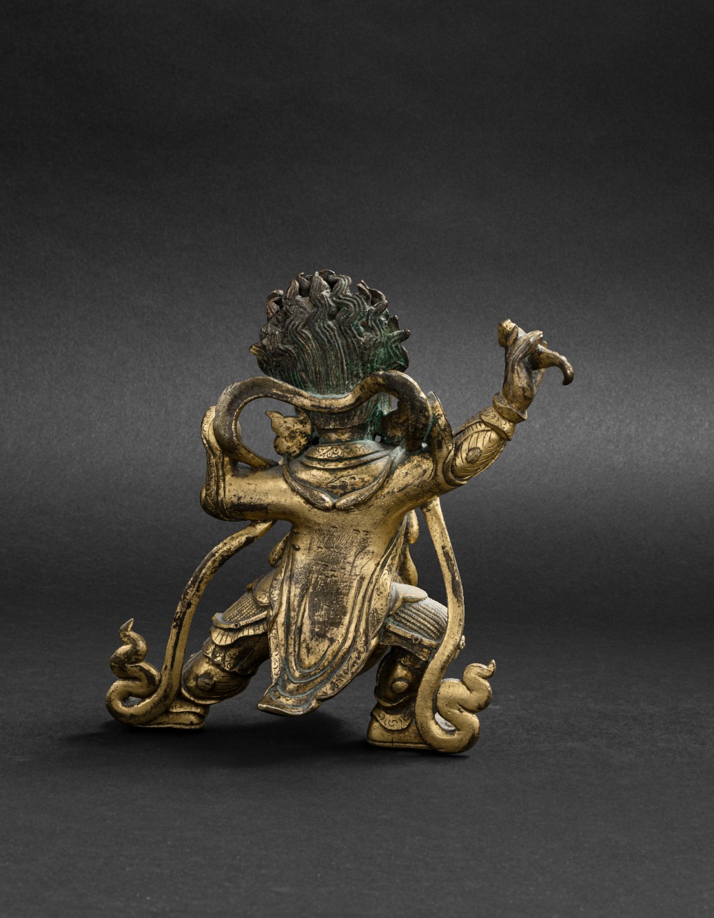 A git-bronze figure of Begtse Qing Dynasty, 18th century | 清十八世紀 ...
