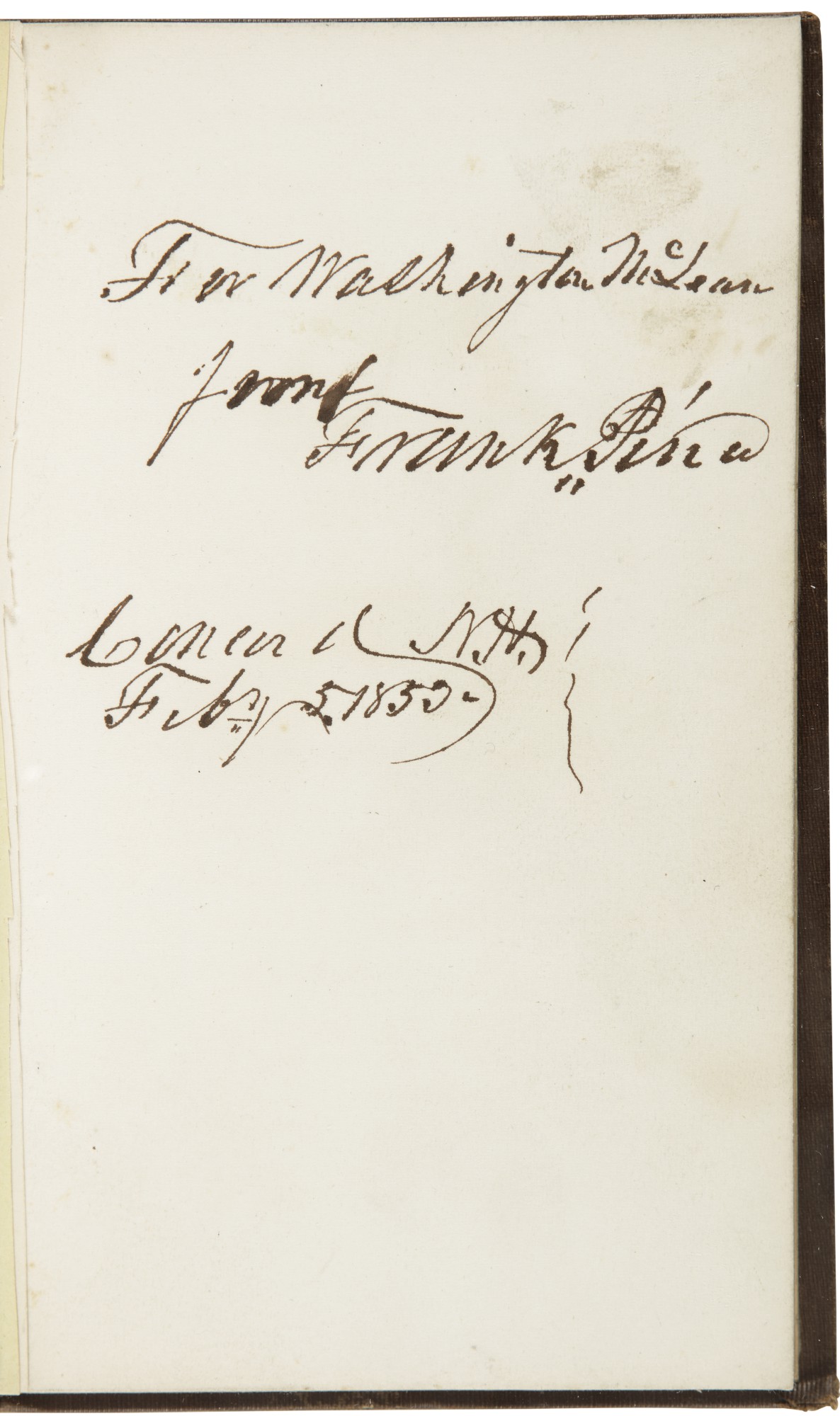 Hawthorne, Nathaniel. The Life of Franklin Pierce. Boston: Ticknor ...